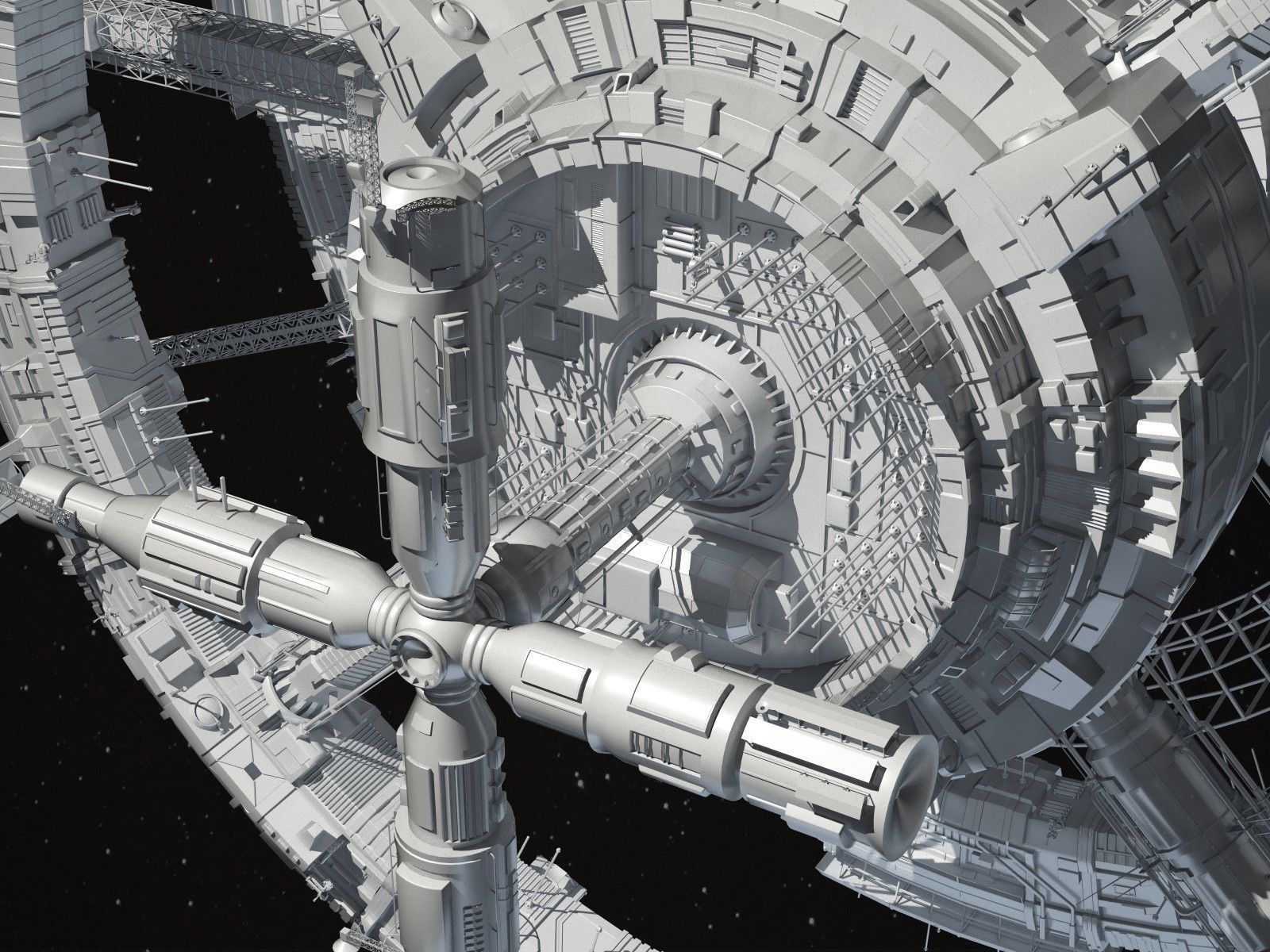 Sci-Fi Space Station 3D model | CGTrader