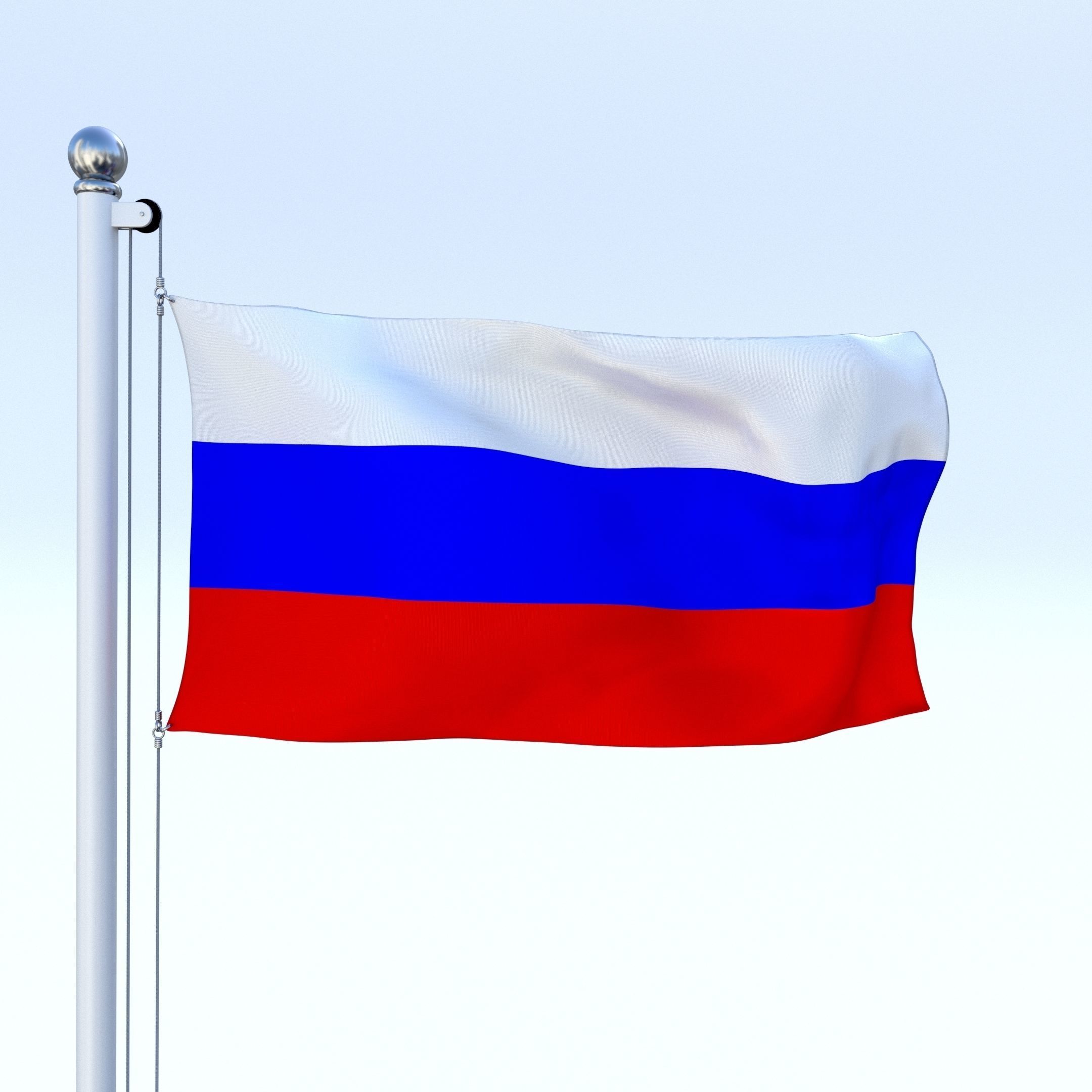 3D model Animated Russia Flag VR / AR / low-poly animated | CGTrader