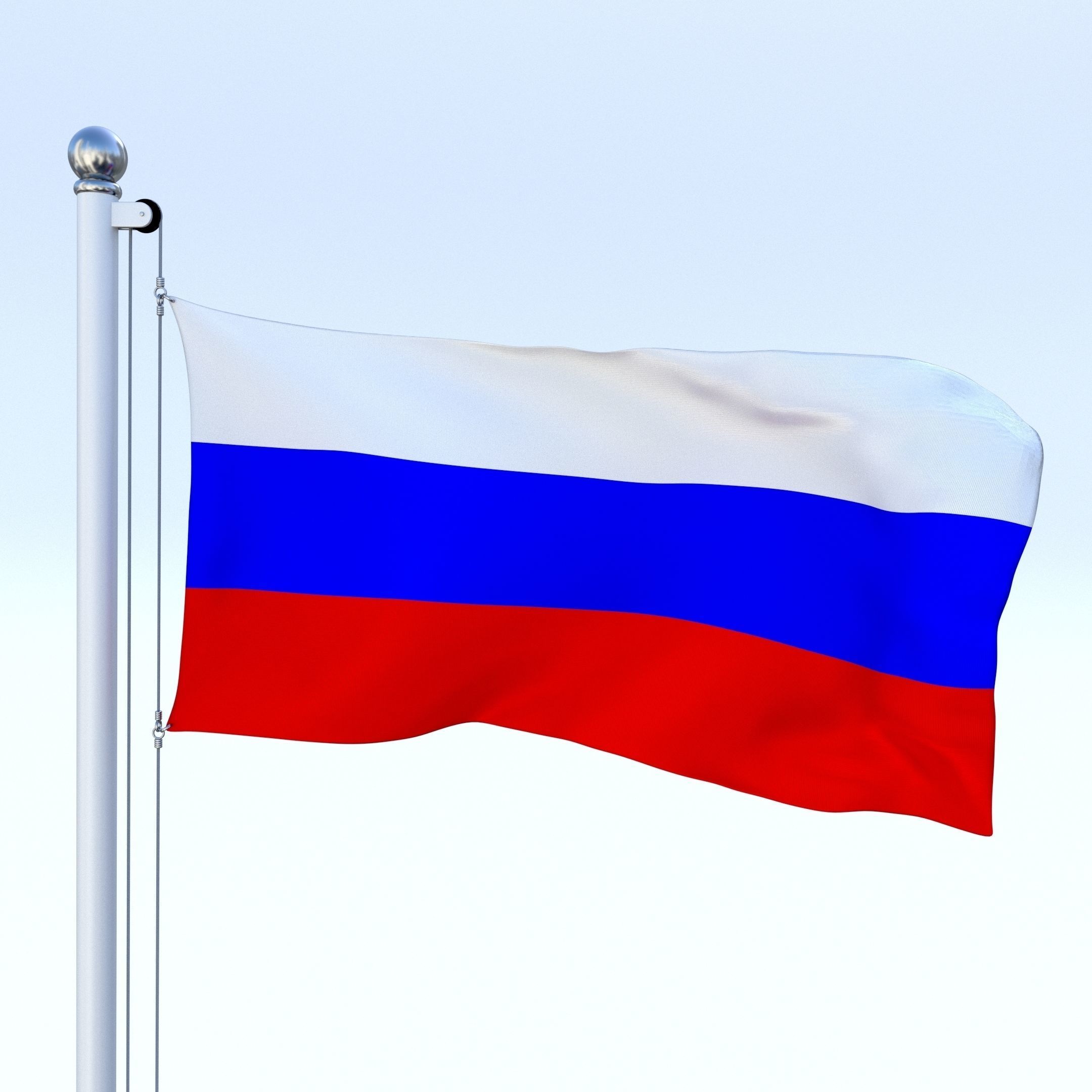 3D model Animated Russia Flag VR / AR / low-poly animated | CGTrader