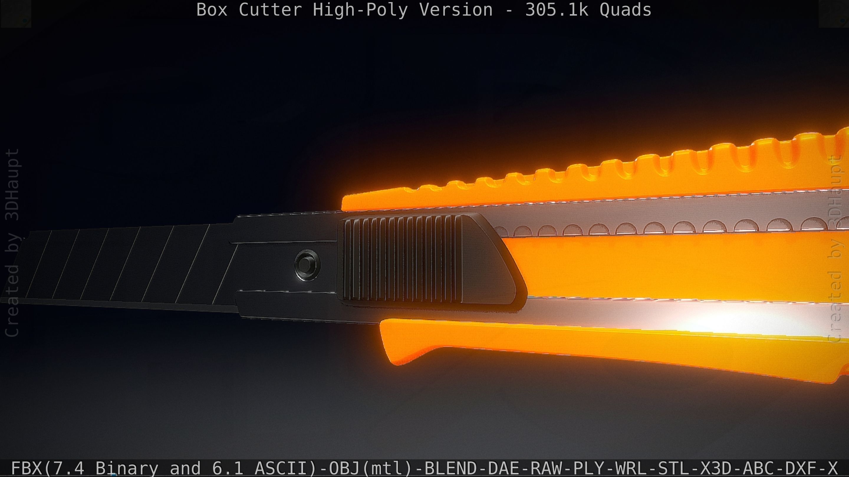 Box Cutter Highpoly Version 3D model animated rigged | CGTrader