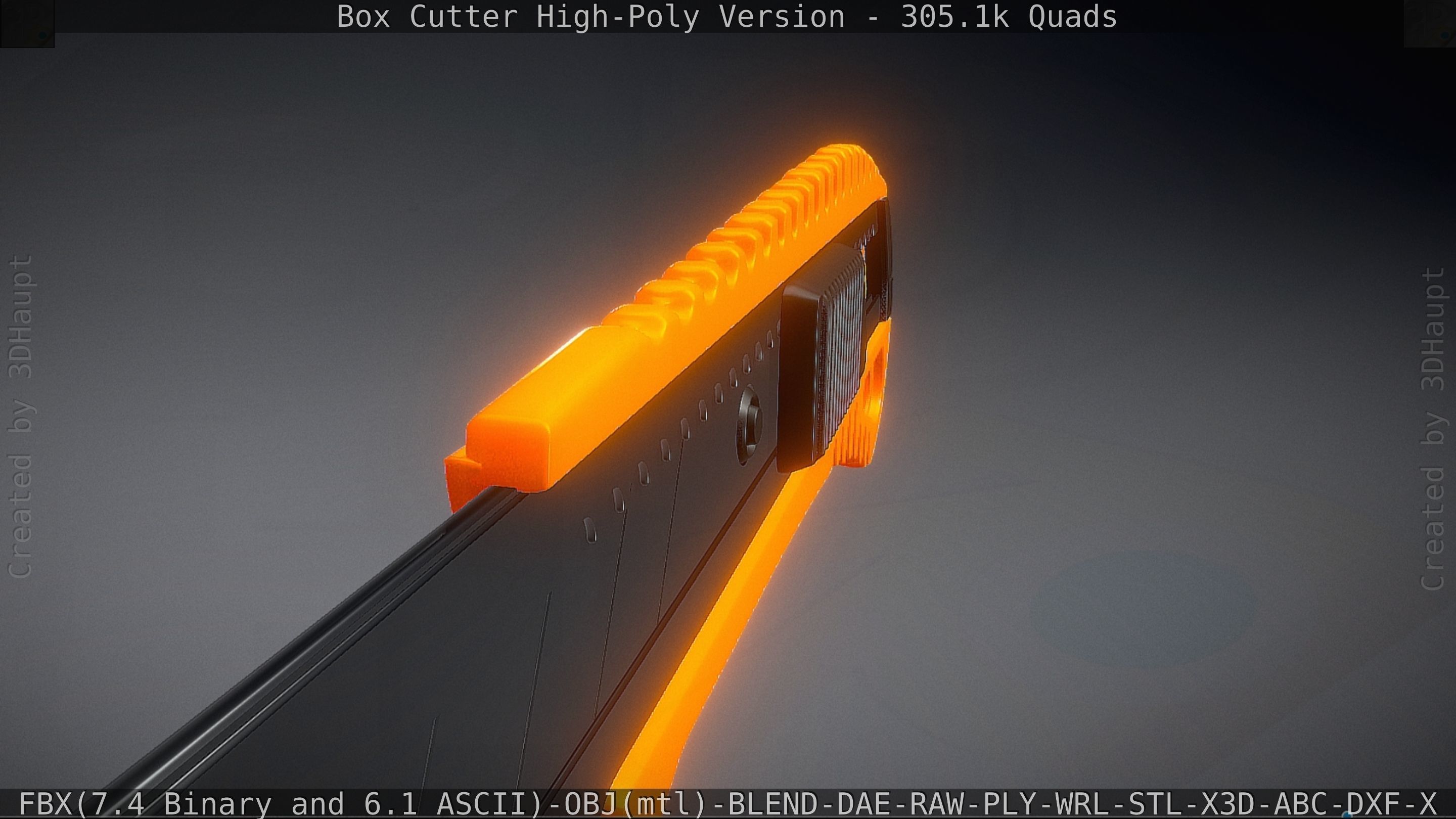 Box Cutter Highpoly Version 3D model animated rigged | CGTrader