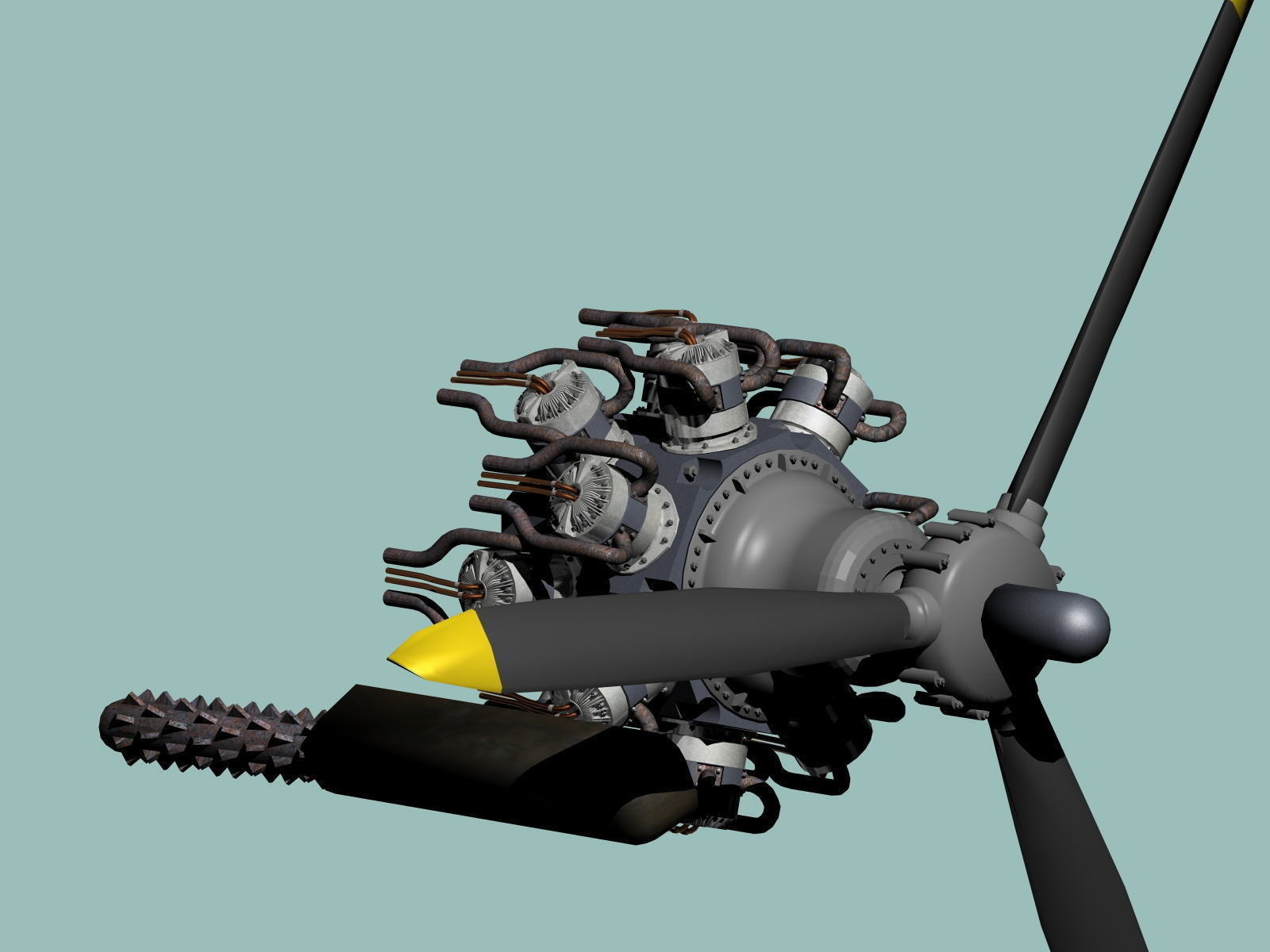 Bristol Hercules aircraft engine 3D model | CGTrader