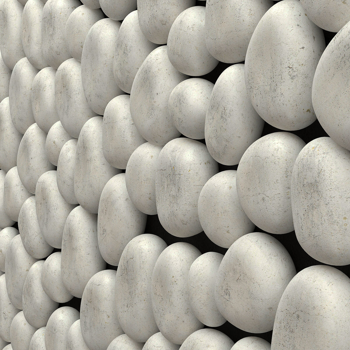 Pebble stone panel 3D model | CGTrader