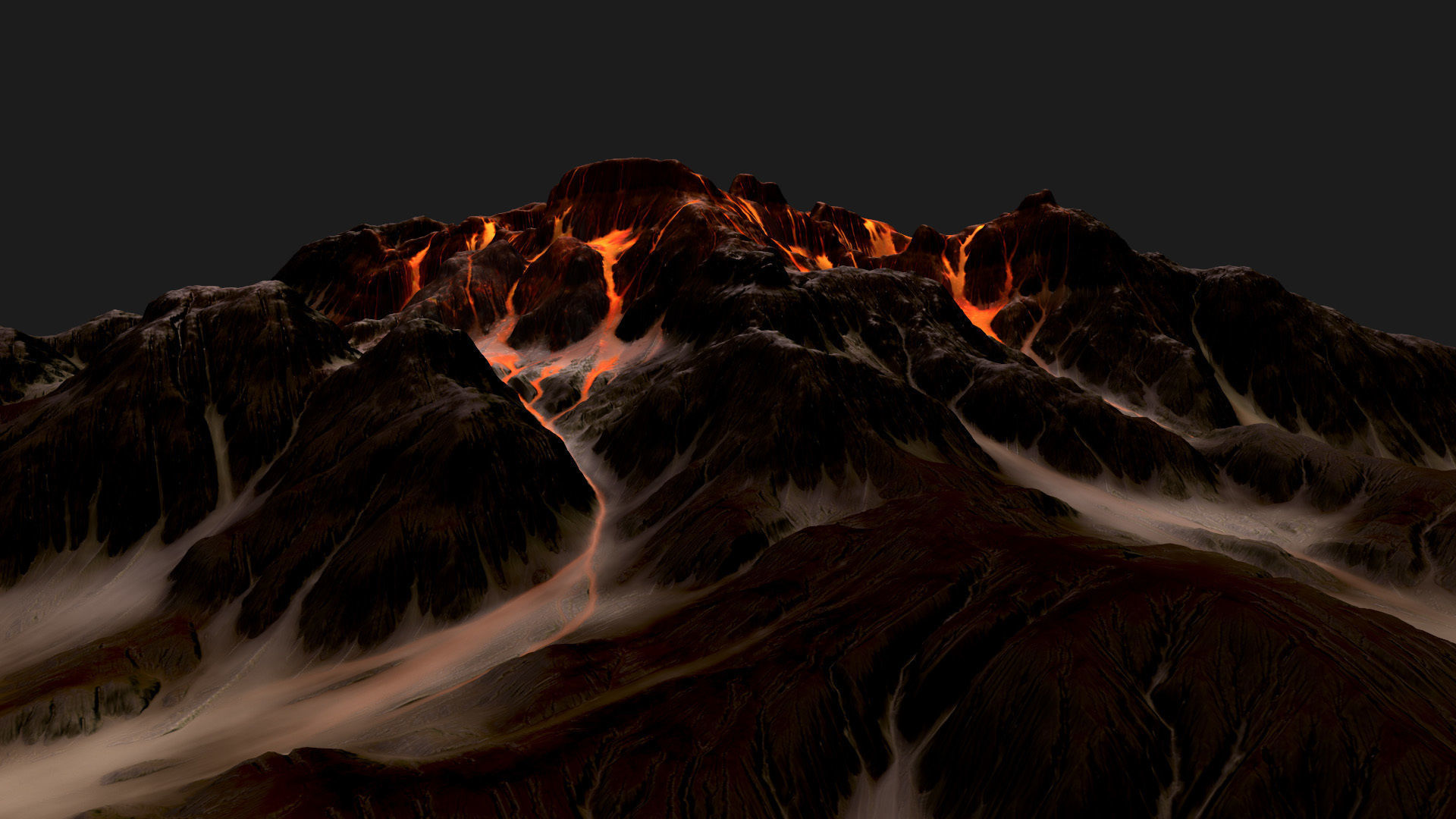 3D model Volcano mountain with lava VR / AR / low-poly | CGTrader