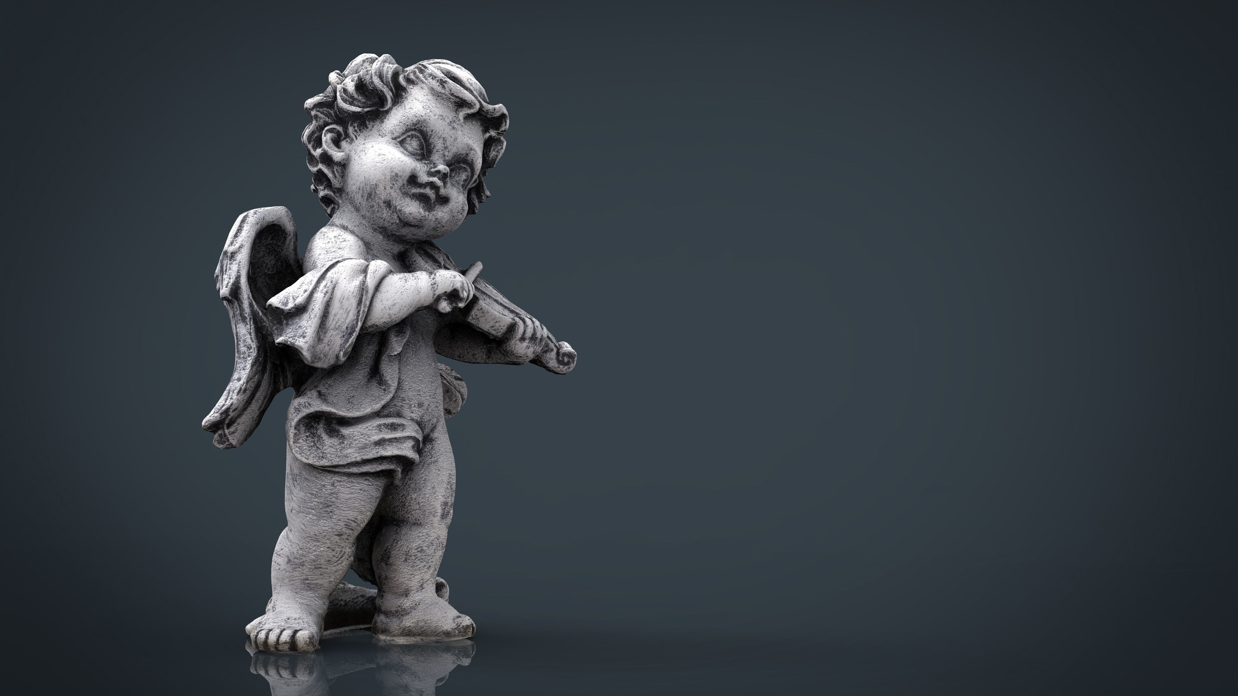 3D model Angel statue of cupid VR / AR / low-poly | CGTrader