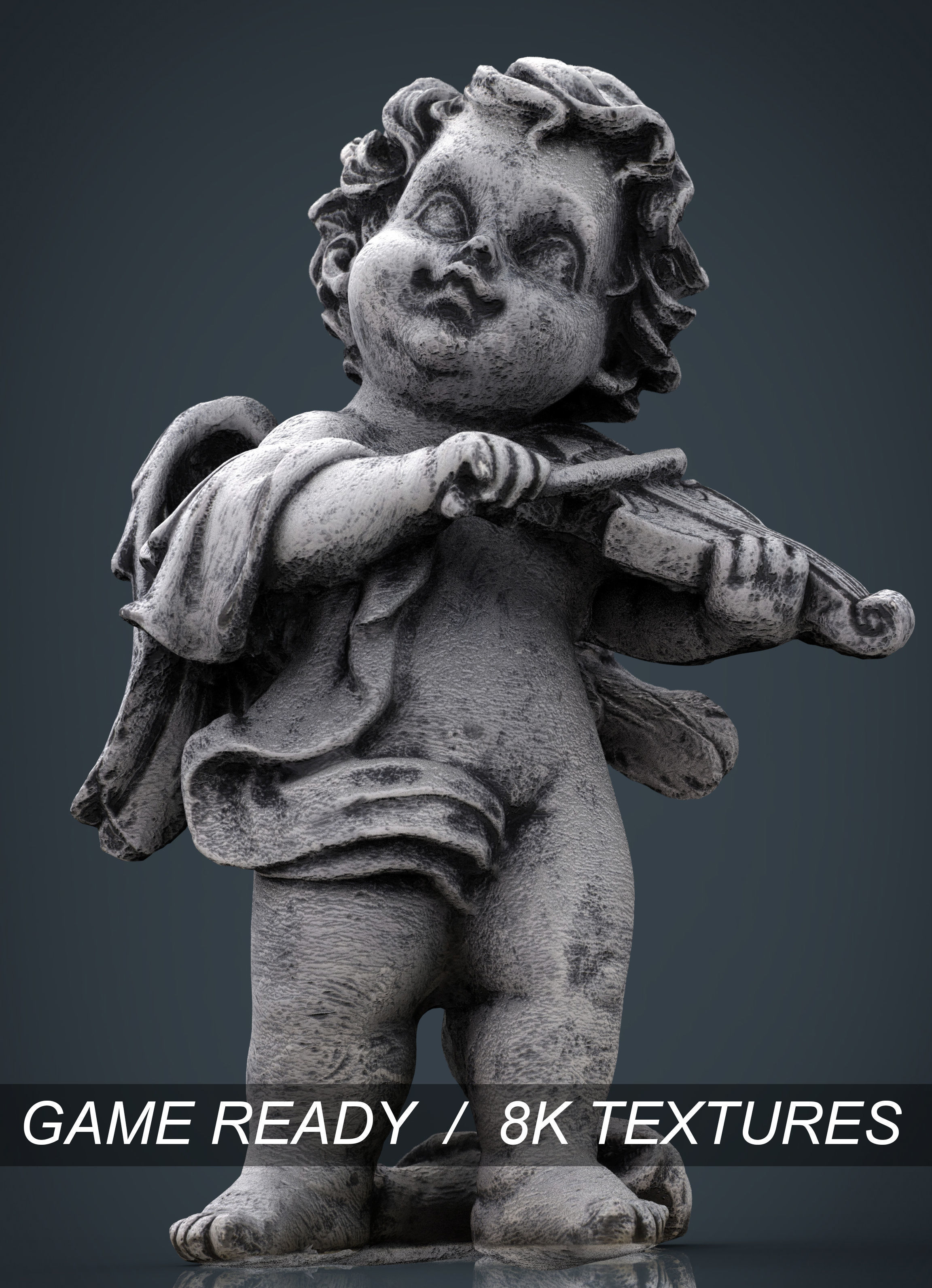 3D model Angel statue of cupid VR / AR / low-poly | CGTrader