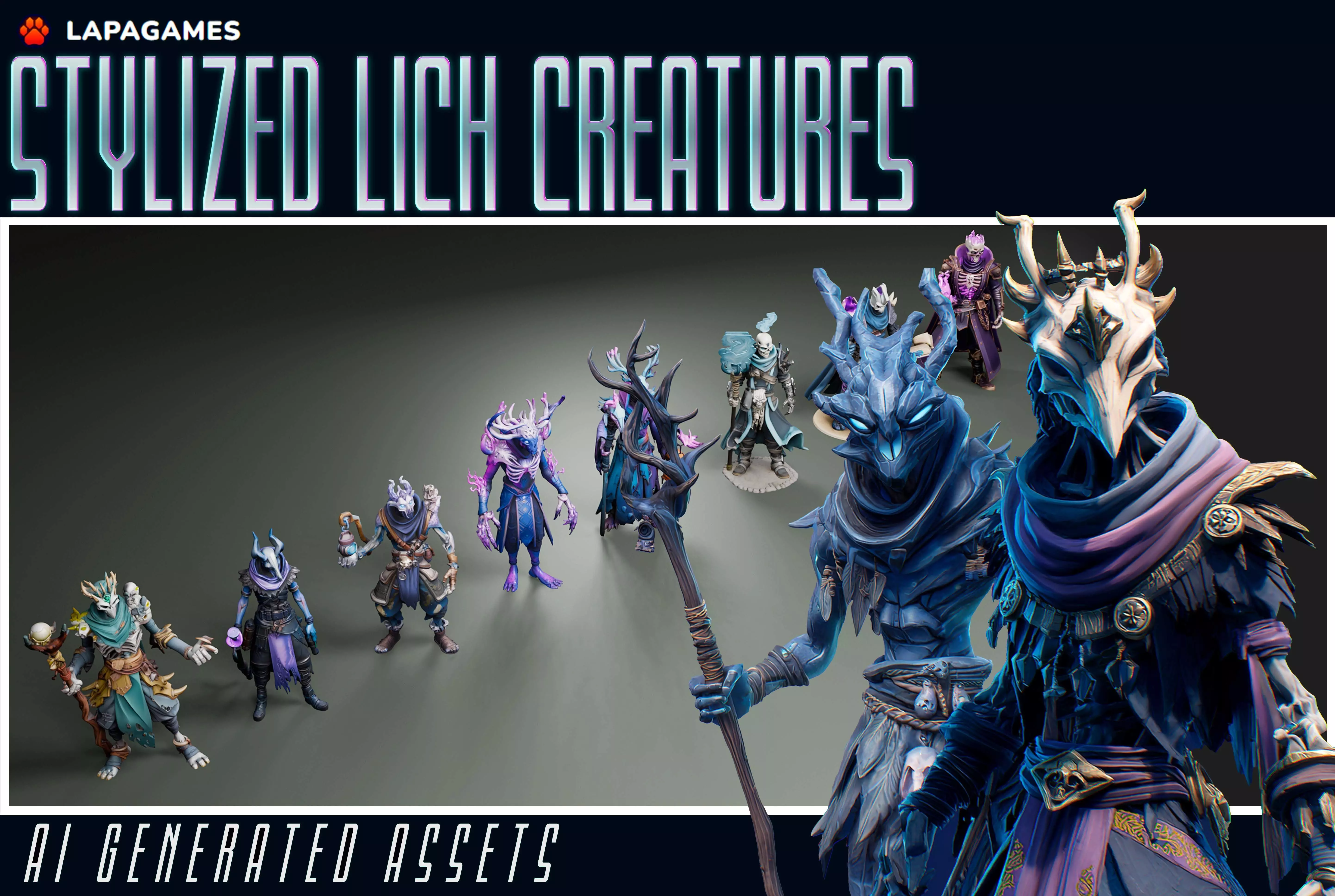 Stylized Lich Creatures 3D model | CGTrader