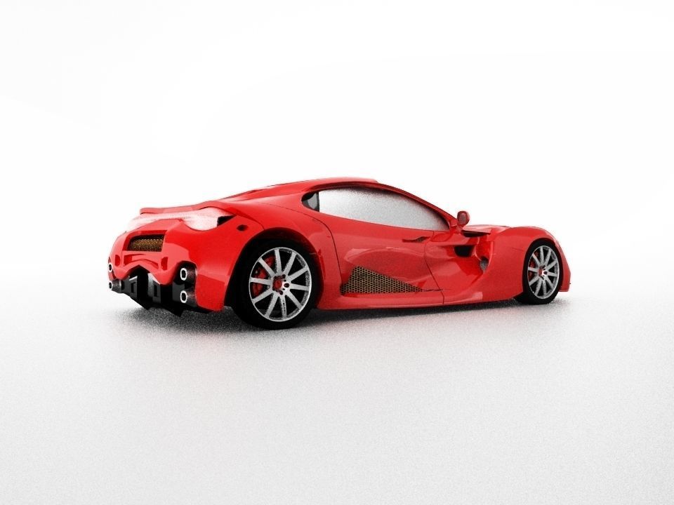 Pixel sports car free VR / AR / low-poly 3D model | CGTrader