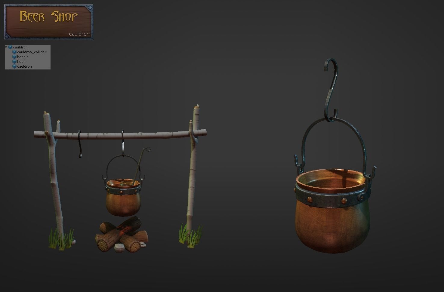 3D model Camp Fire Cauldron VR / AR / low-poly | CGTrader