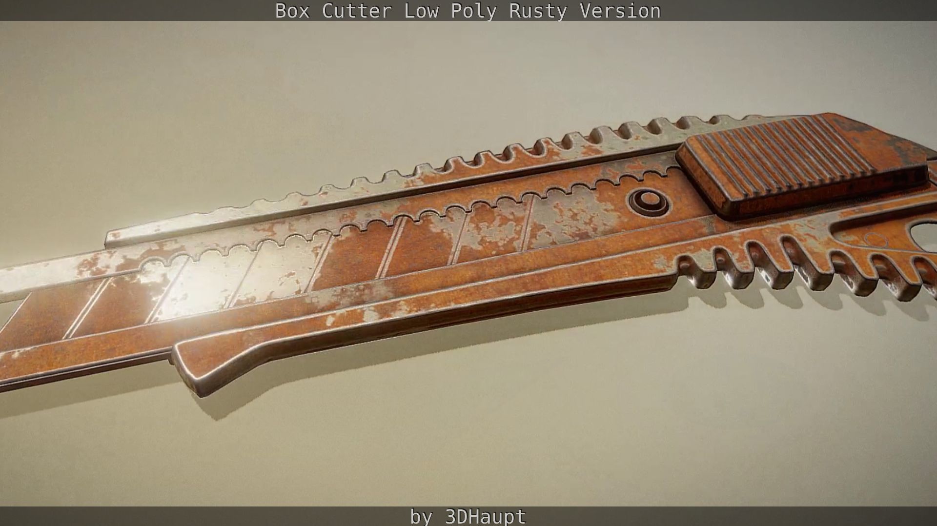 3D model Box Cutter Lowpoly Rusty Version - Gameready - PBR VR / AR ...