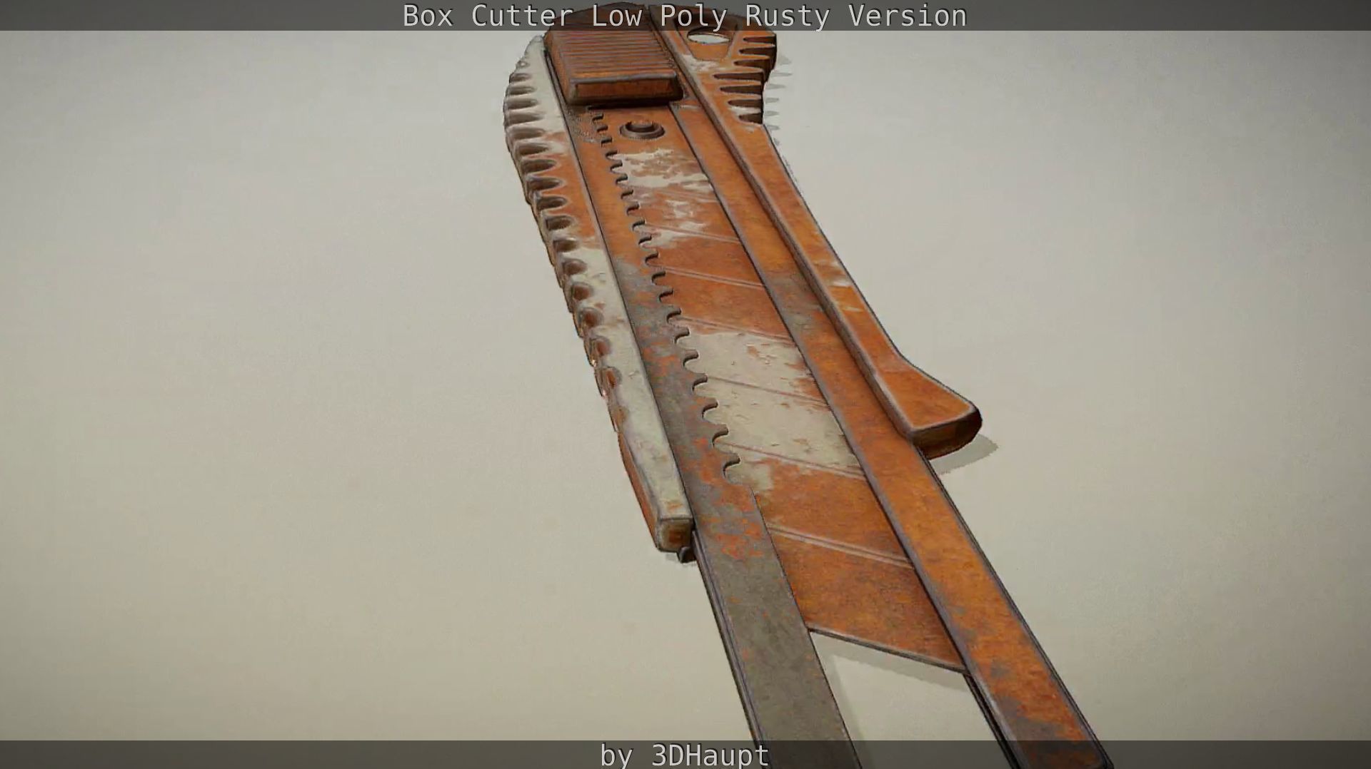 3D model Box Cutter Lowpoly Rusty Version - Gameready - PBR VR / AR ...