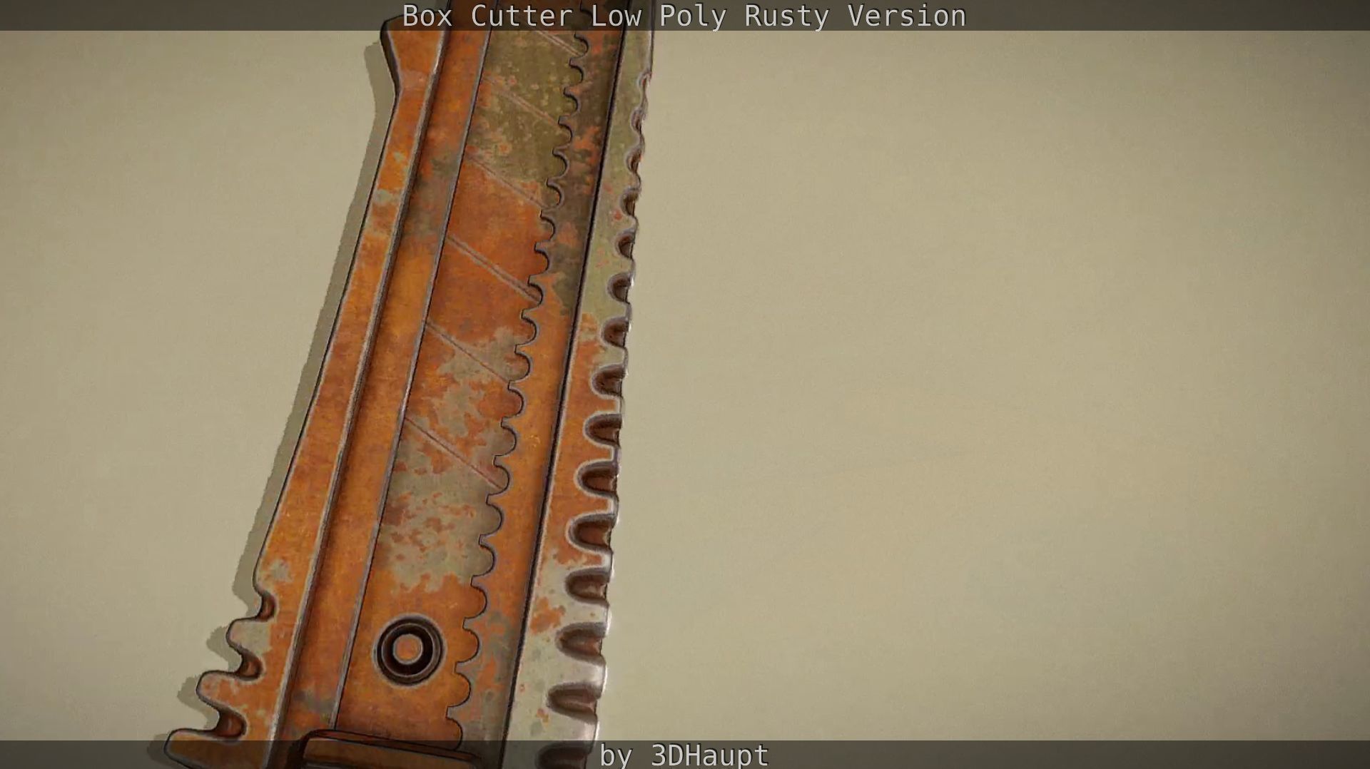 3D model Box Cutter Lowpoly Rusty Version - Gameready - PBR VR / AR ...