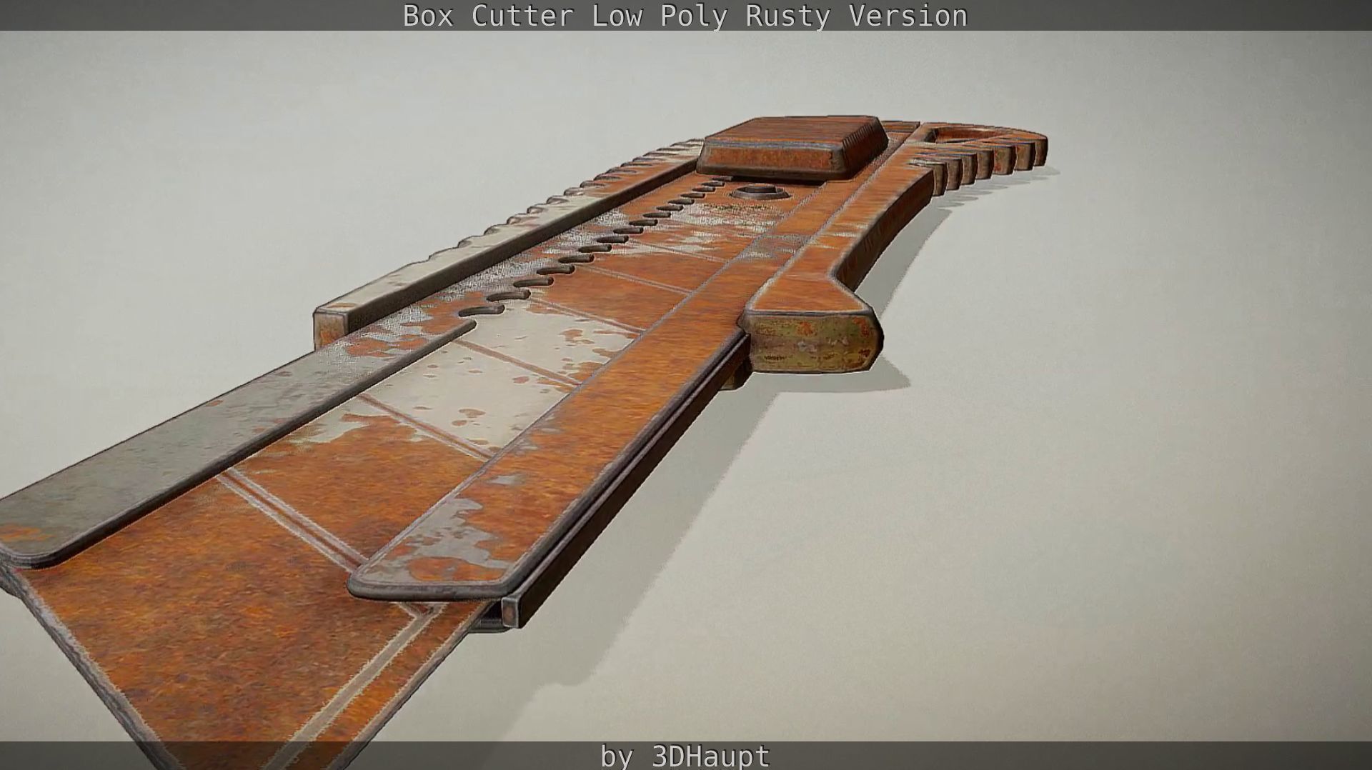 3D model Box Cutter Lowpoly Rusty Version - Gameready - PBR VR / AR ...
