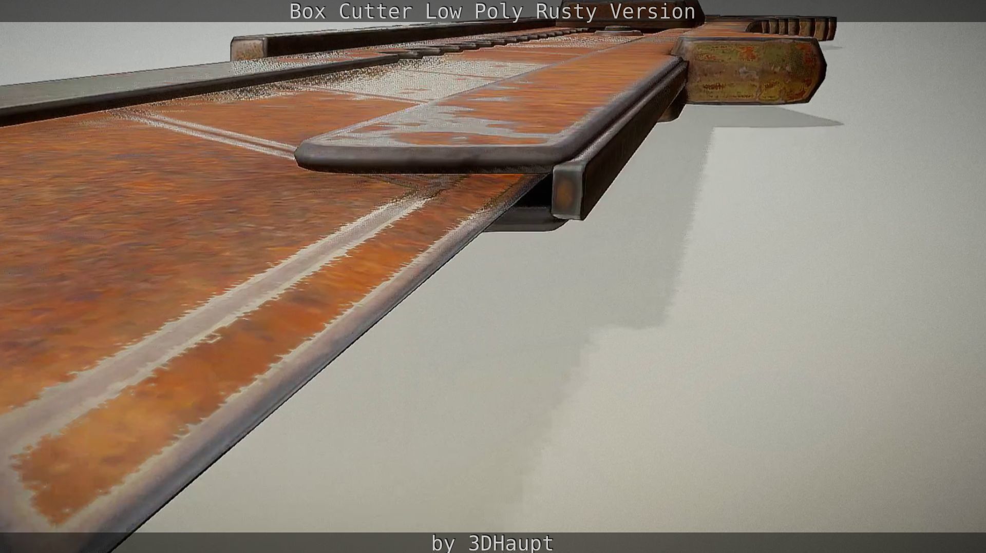 3D model Box Cutter Lowpoly Rusty Version - Gameready - PBR VR / AR ...