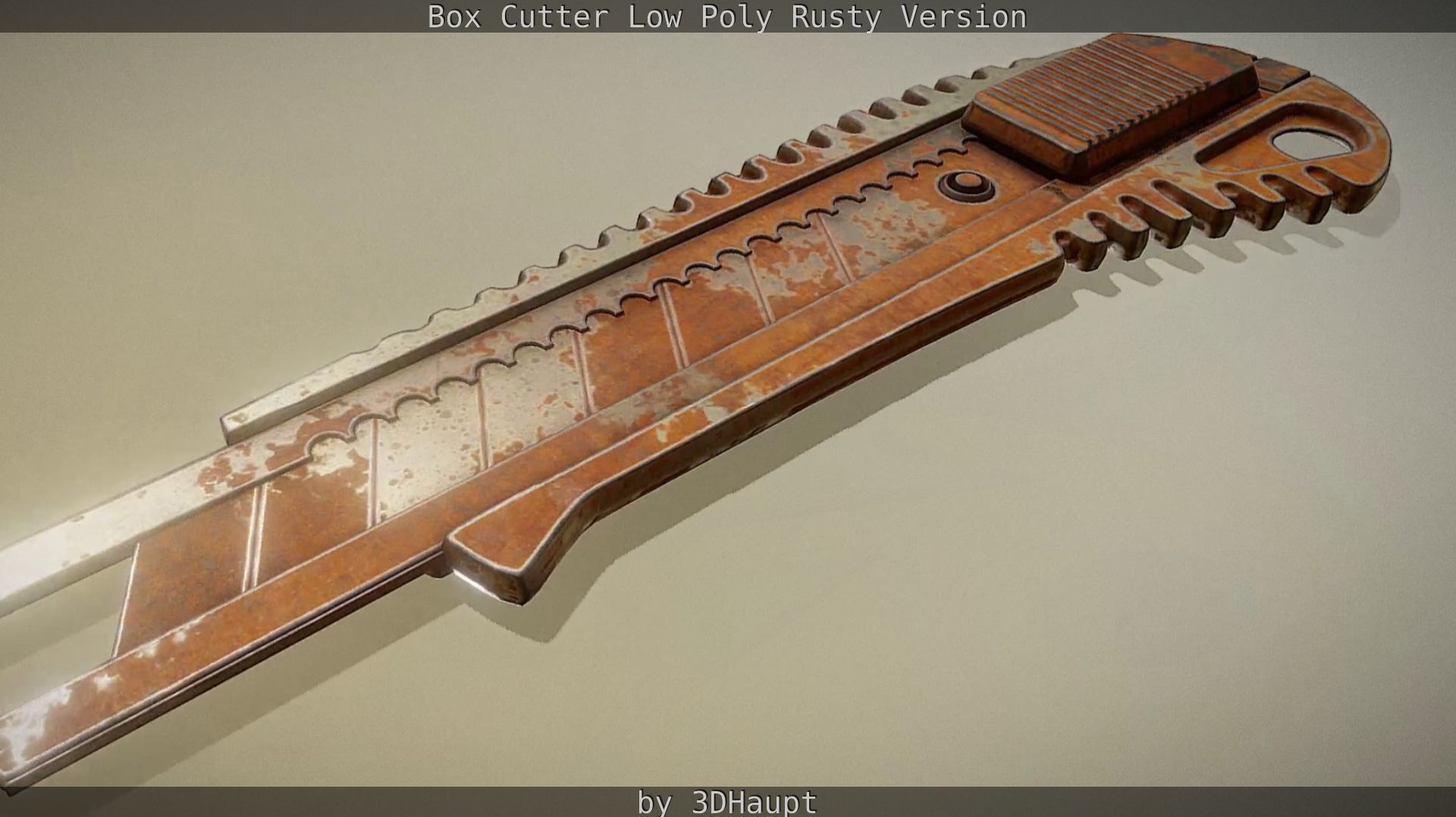 3D model Box Cutter Lowpoly Rusty Version - Gameready - PBR VR / AR ...
