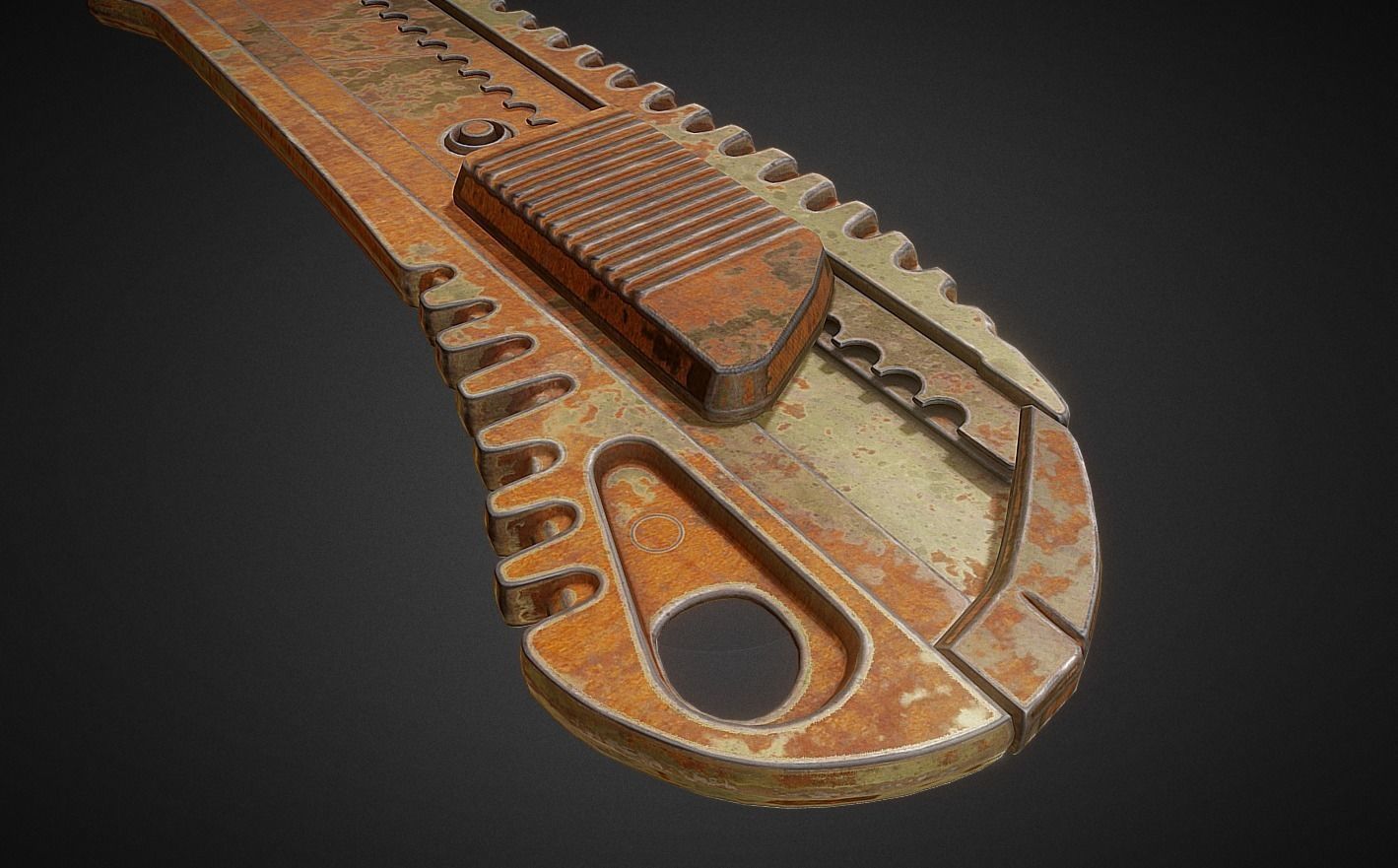 3D model Box Cutter Lowpoly Rusty Version - Gameready - PBR VR / AR ...
