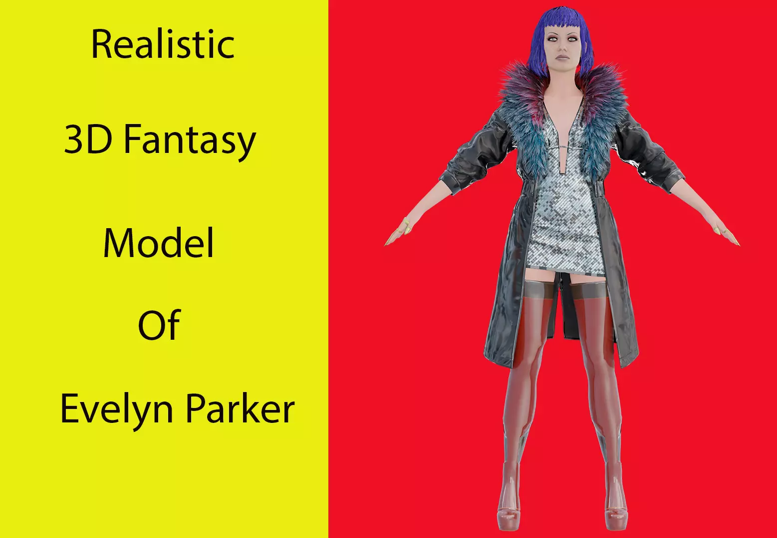 3D model Evelyn Parker VR / AR / low-poly | CGTrader