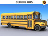 3D model School Bus VR / AR / low-poly | CGTrader