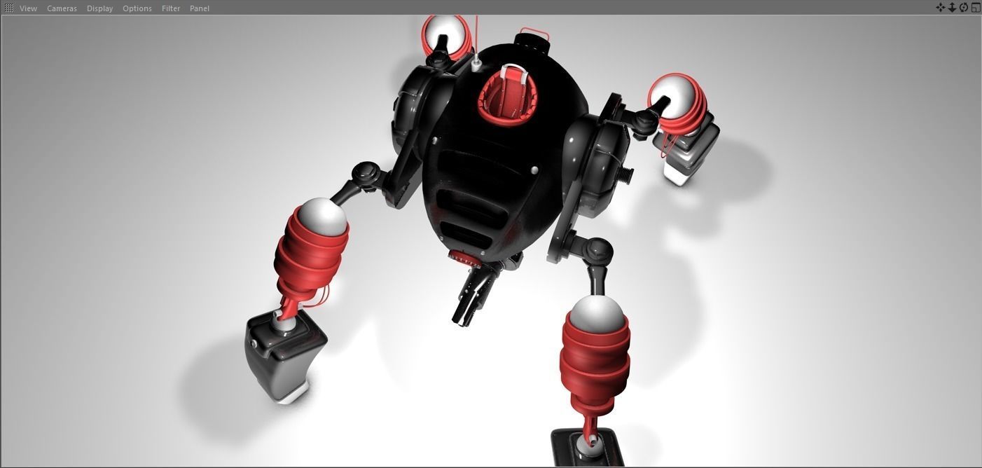 Quadrobot with a Rig 3D model rigged | CGTrader