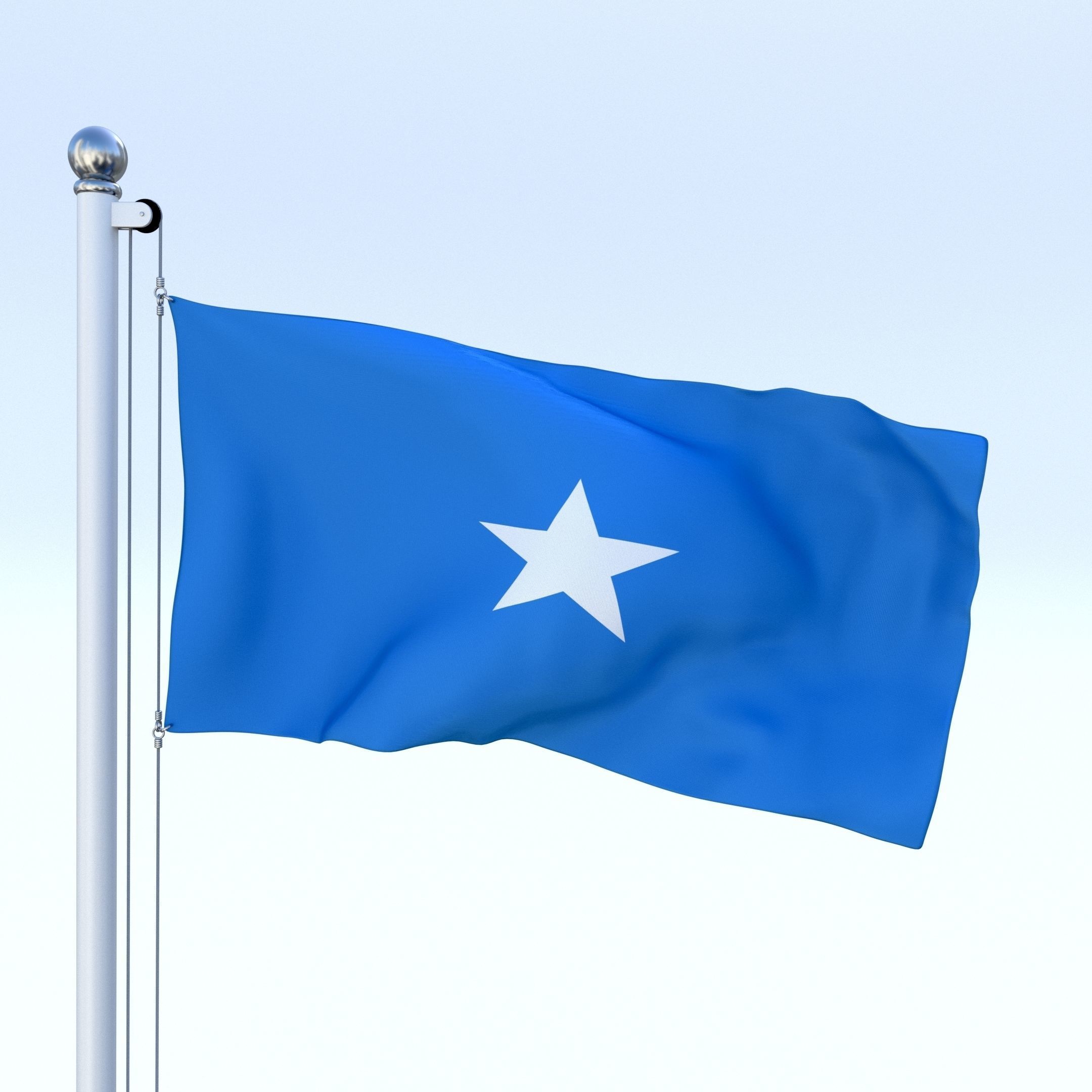 3D model Animated Somalia Flag VR / AR / low-poly animated | CGTrader
