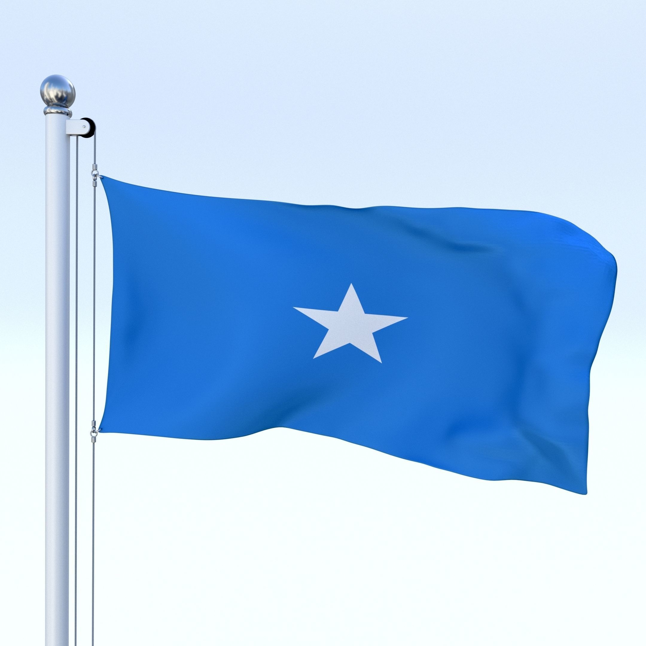 3D model Animated Somalia Flag VR / AR / low-poly animated | CGTrader