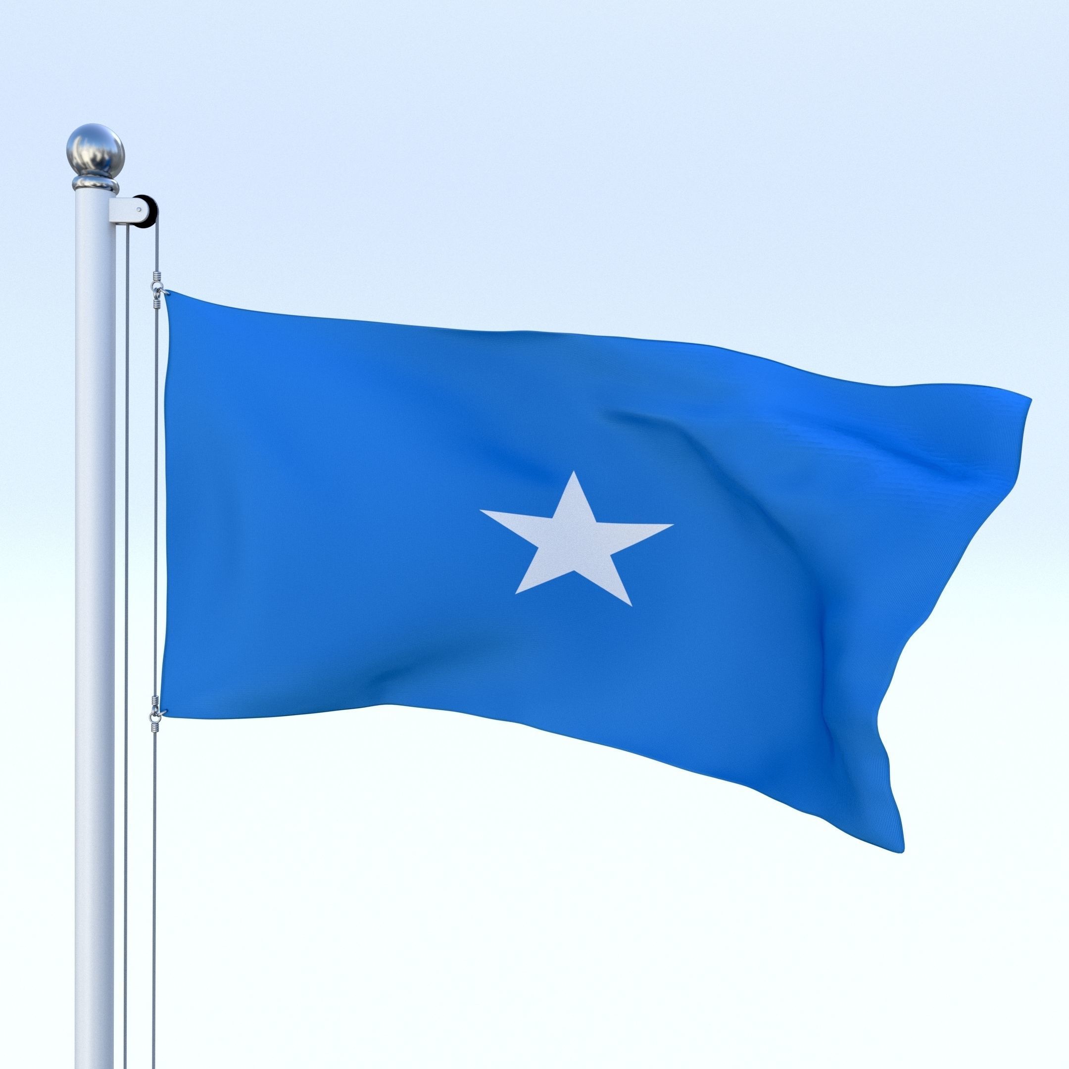 3D model Animated Somalia Flag VR / AR / low-poly animated | CGTrader