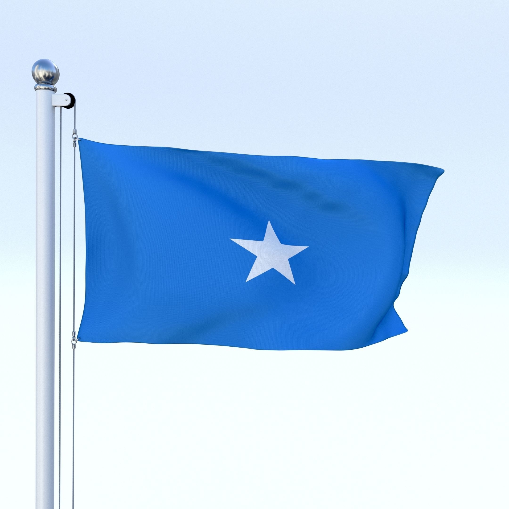 3D model Animated Somalia Flag VR / AR / low-poly animated | CGTrader