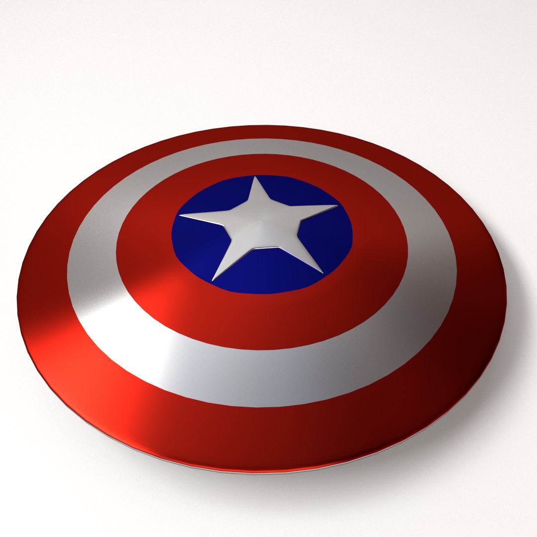 Captain America Shield 3D Model .3ds .fbx .blend .dae - CGTrader.com