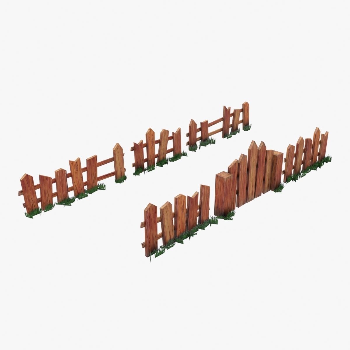 3D model Fence low poly models for games VR / AR / low-poly | CGTrader