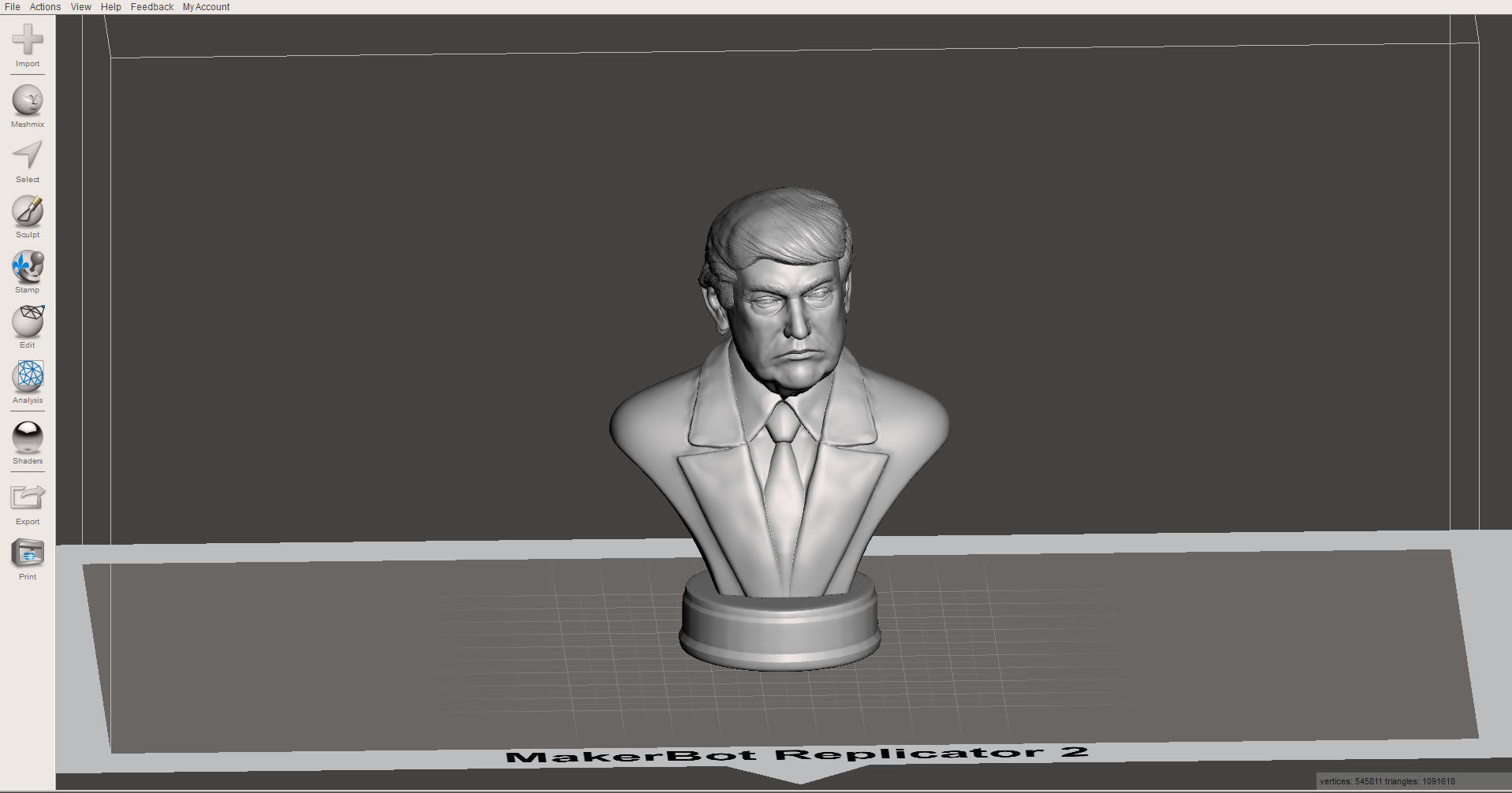 Donald Trump presidental edition stl 3D model 3D printable | CGTrader
