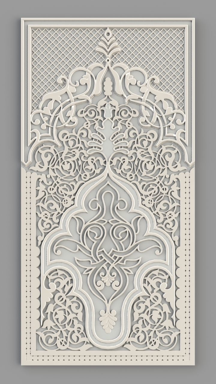 Carved Panel - Islamic structure 3D model 3D printable | CGTrader