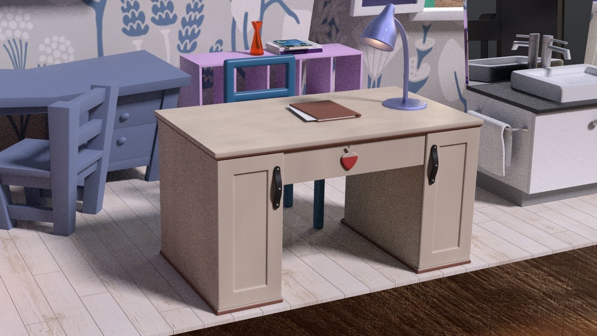 Cartoon fur set 3D model | CGTrader