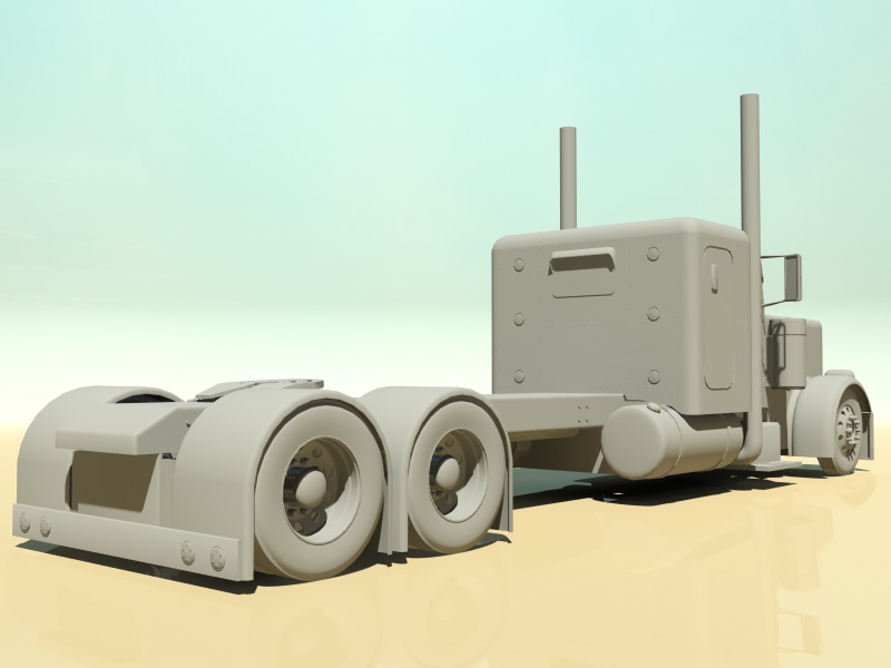 Custom Semi Truck 3D Model .max .obj .3ds .fbx - CGTrader.com