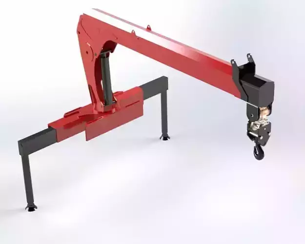 Real Scale Hydraulic Crane Arm 3D Model for Industrial Use 3D model ...