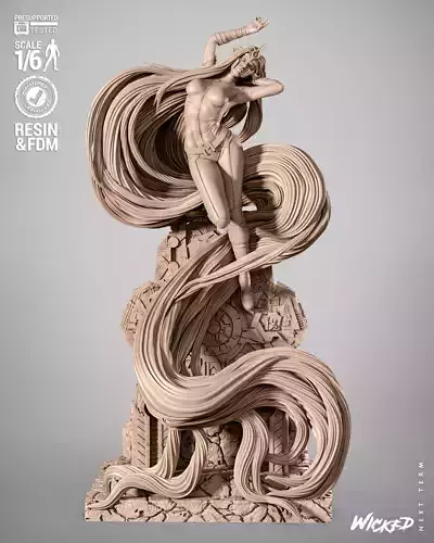 Wicked Marvel Medussa Sculpture 3D model 3D printable | CGTrader