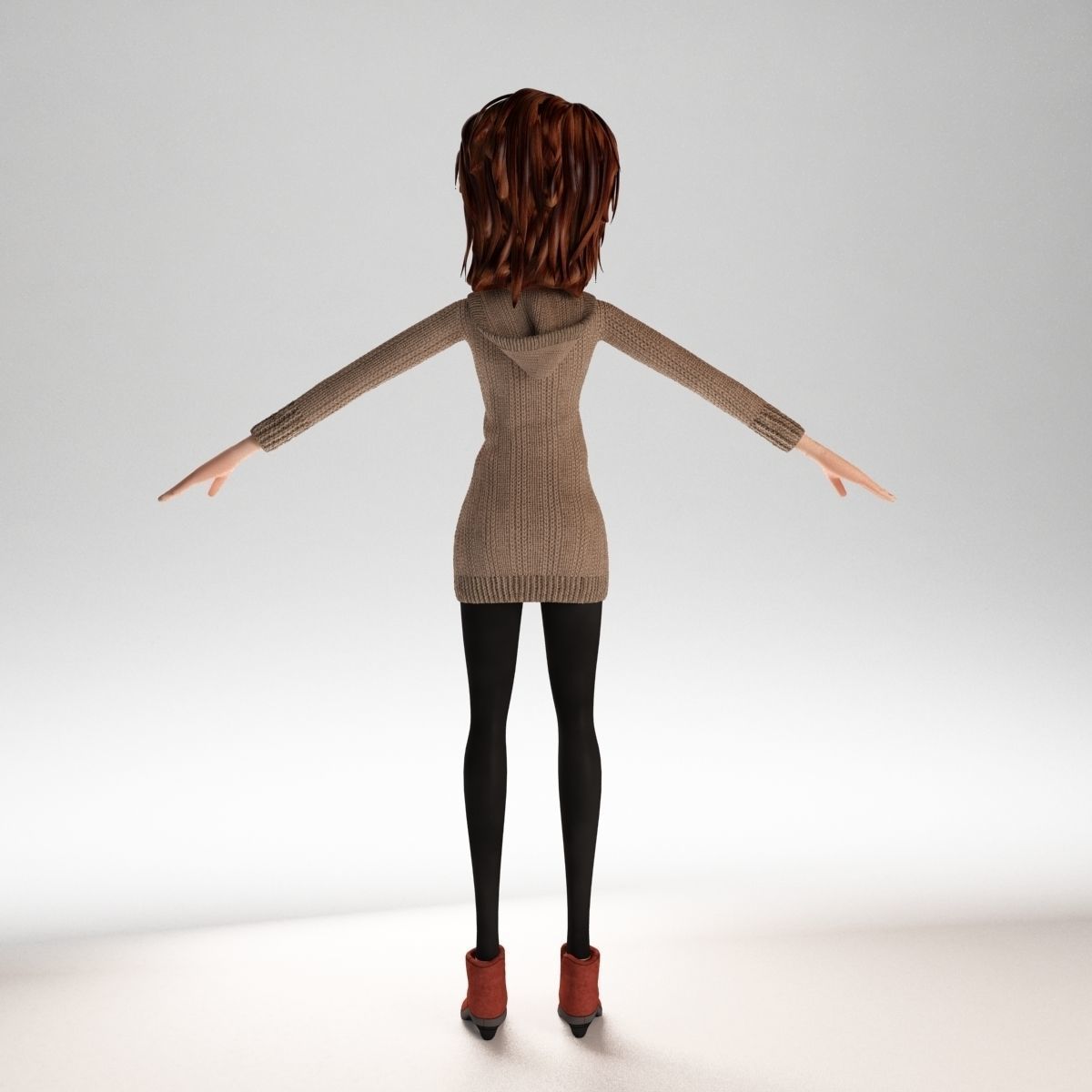 3D model Cartoon Girl Rigged VR / AR / low-poly rigged | CGTrader