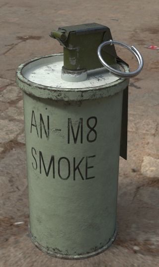 3D model AN-M8 Smoke Grenade VR / AR / low-poly | CGTrader