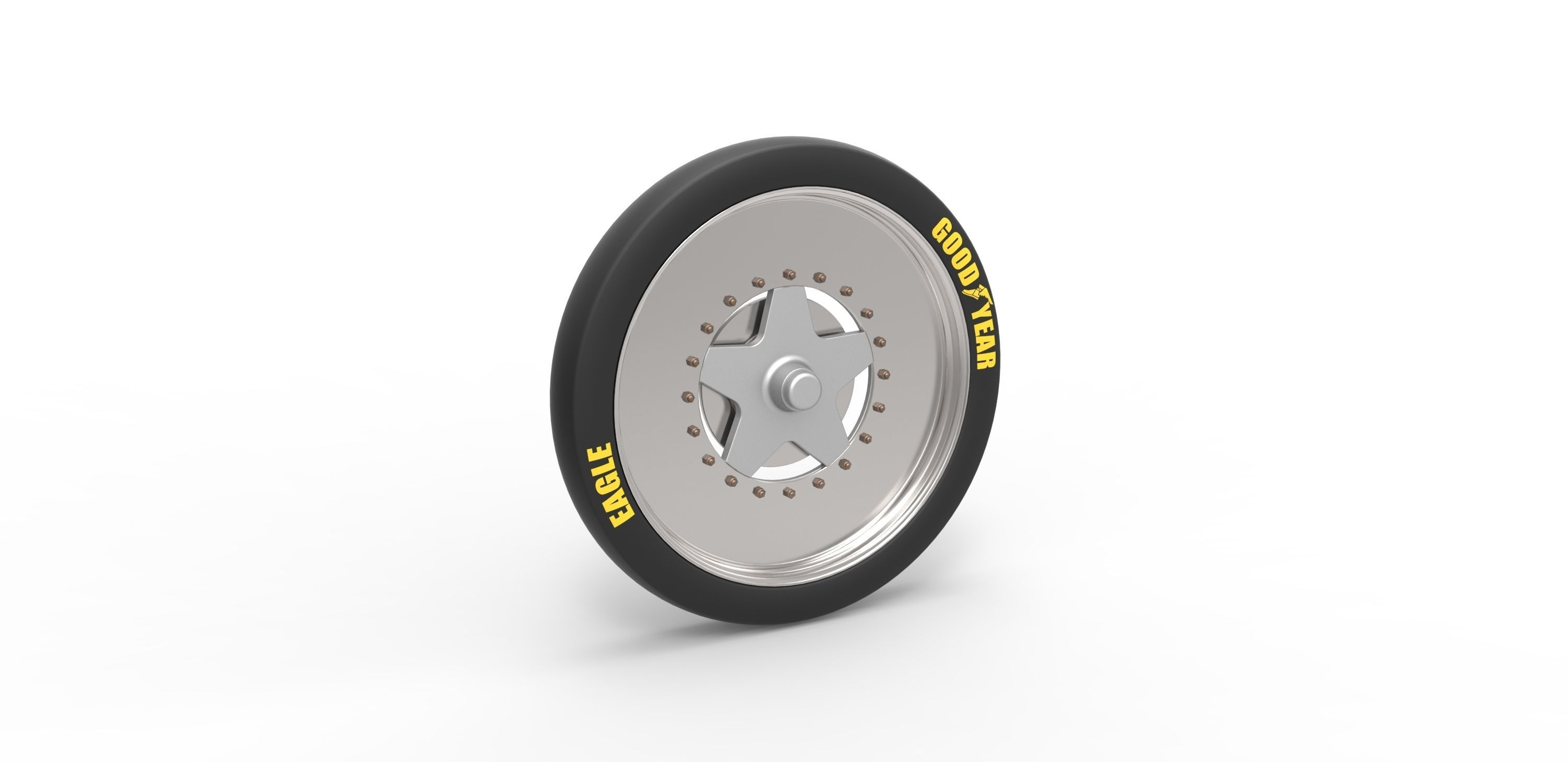 Front wheel from dragster 3D model | CGTrader