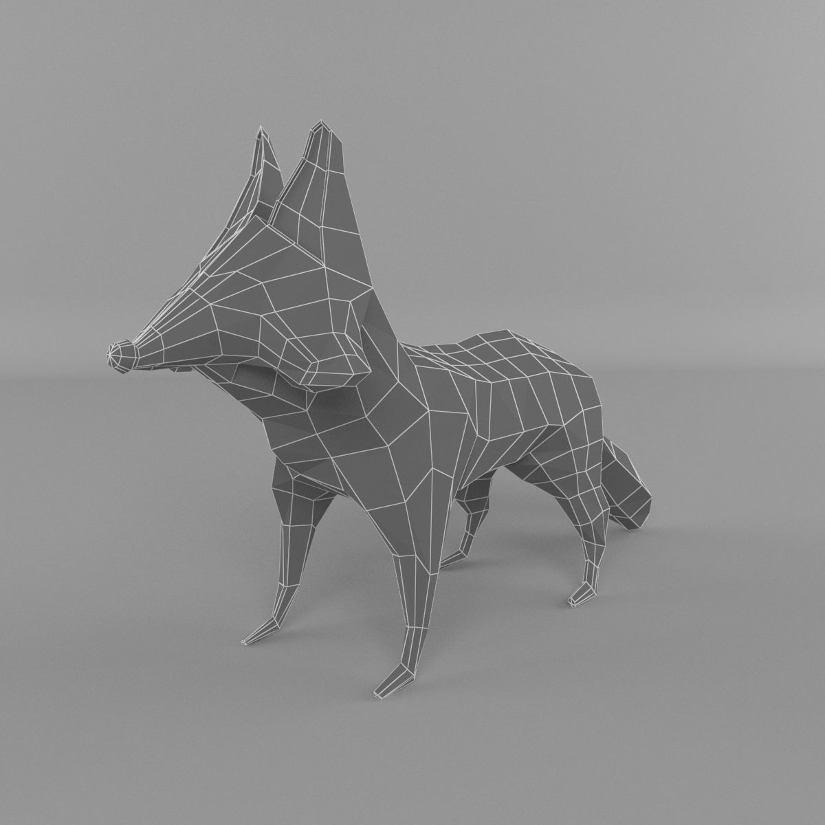 3D model low-polys fox VR / AR / low-poly | CGTrader