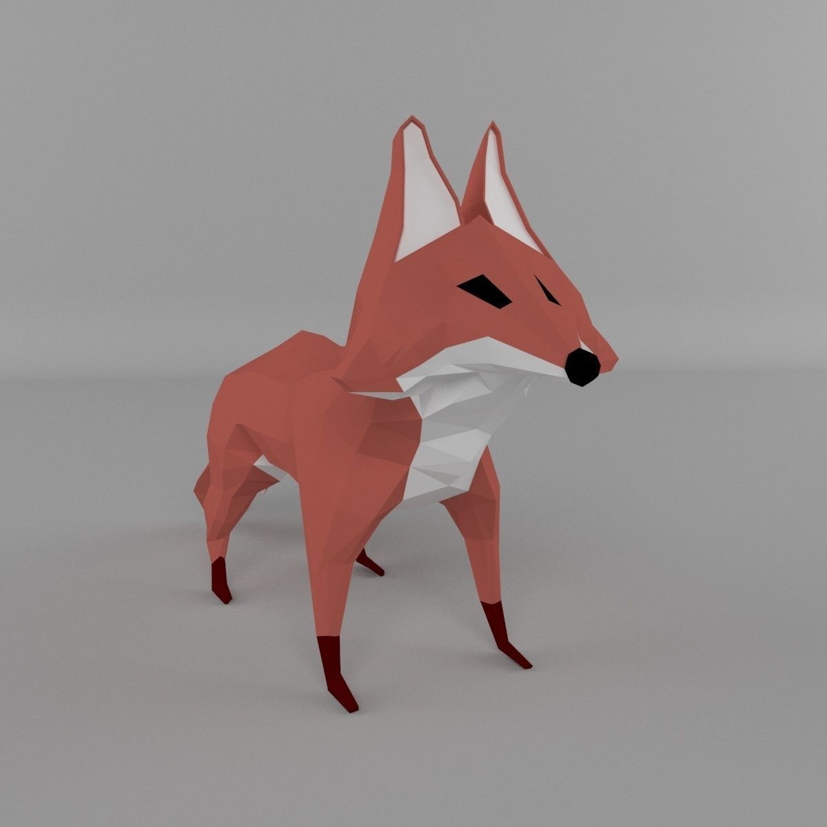 3D model low-polys fox VR / AR / low-poly | CGTrader