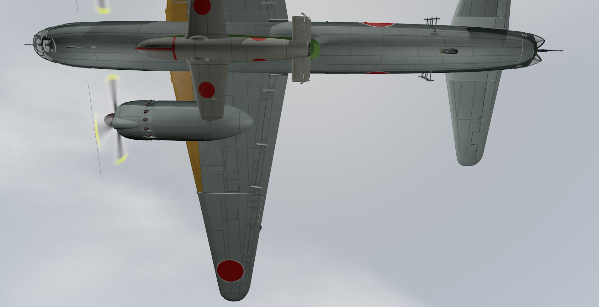 Mitsubishi G4M2 Betty - with Yokosuka MXY7 Ohka 3D model | CGTrader