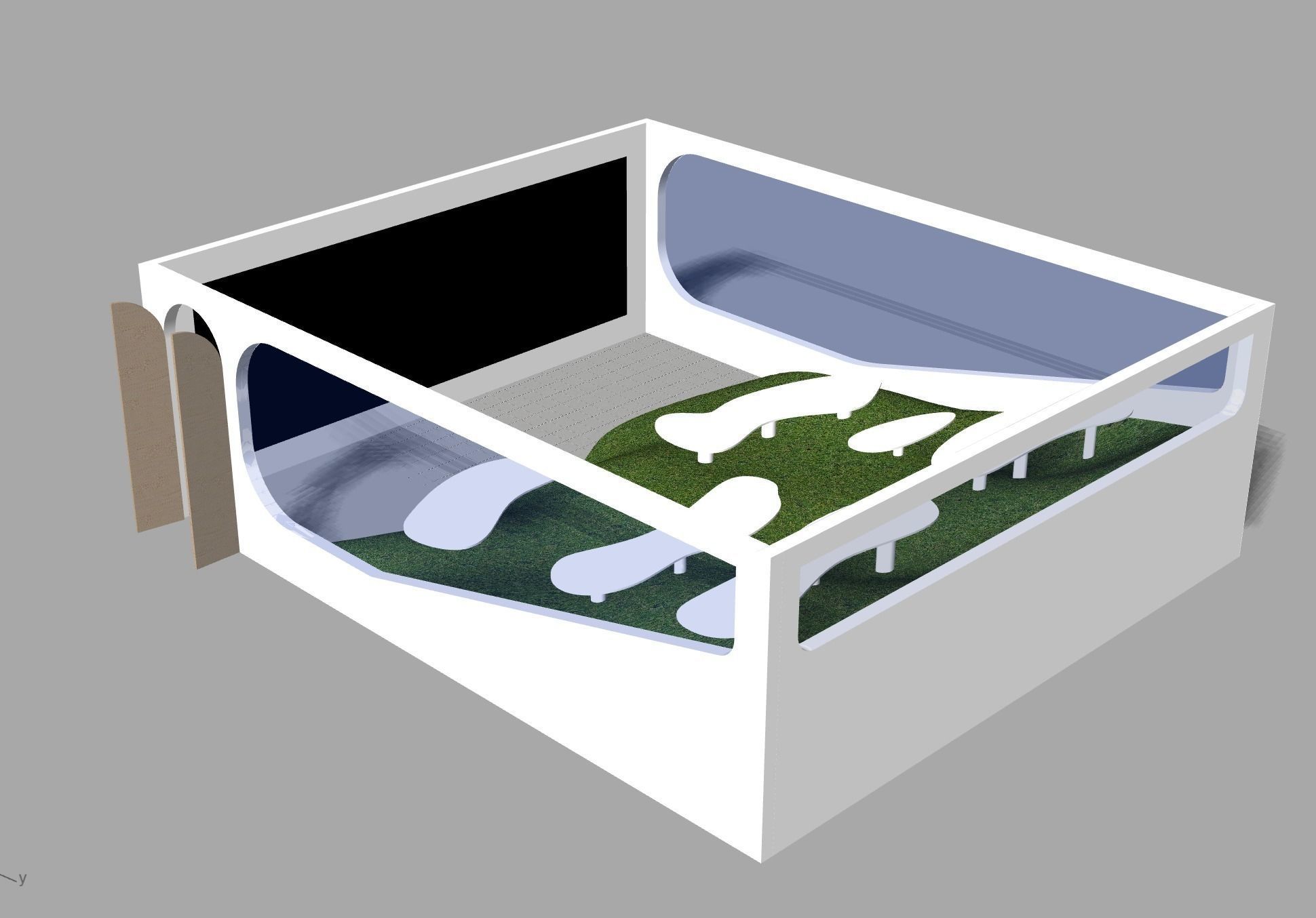 Grounded Classroom and Modular Wall 3D model | CGTrader