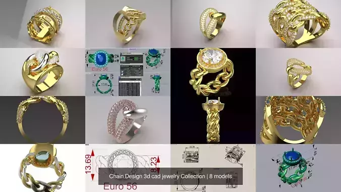 The Full length Ring Design Fantasy Jewelry rr0064 3D model 3D ...
