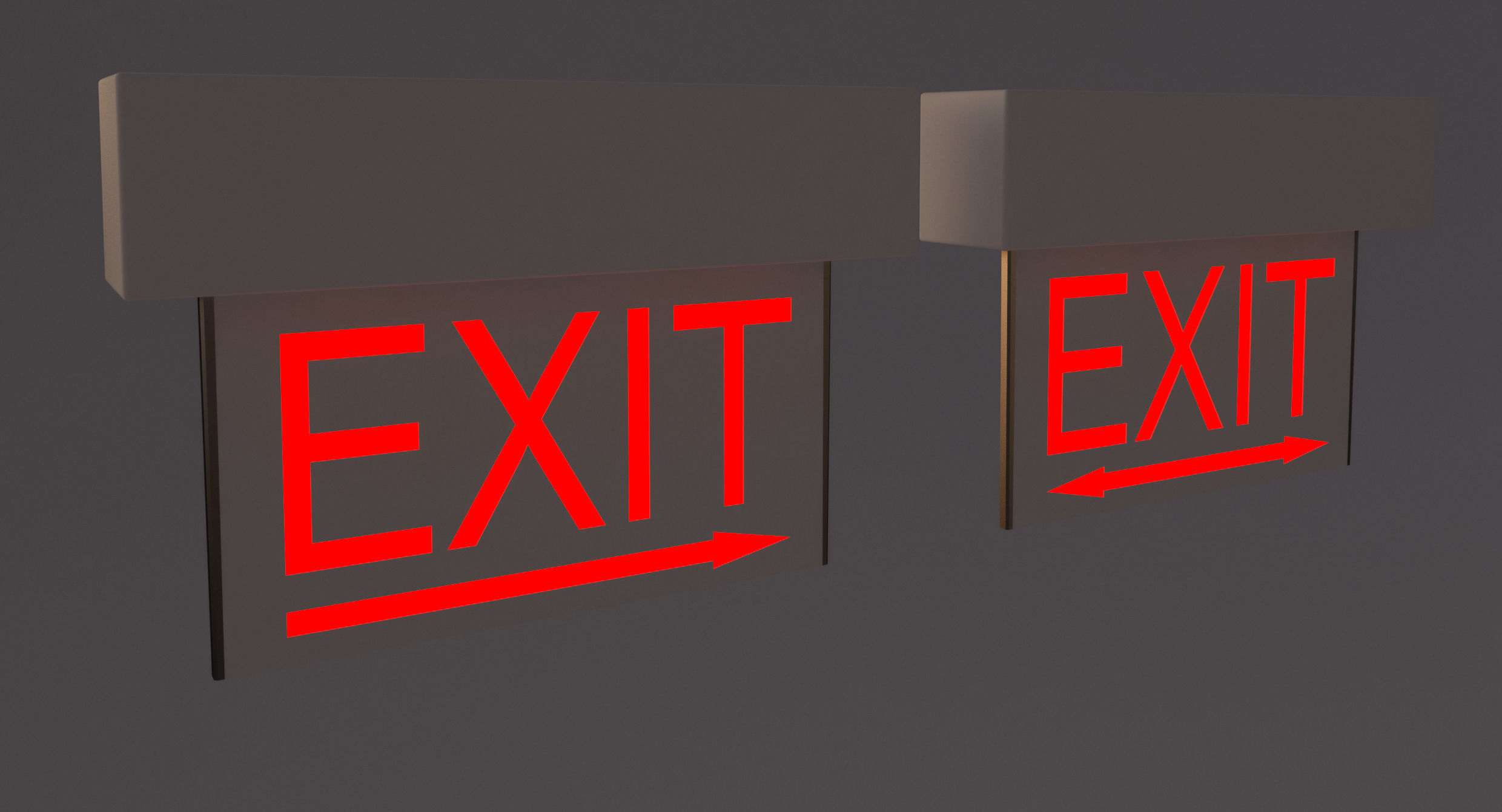 Exit Signs-001 3D model | CGTrader
