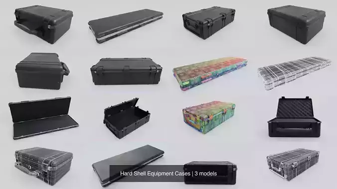 3D Model Pack Hard Shell Equipment Cases VR / AR / low-poly | CGTrader