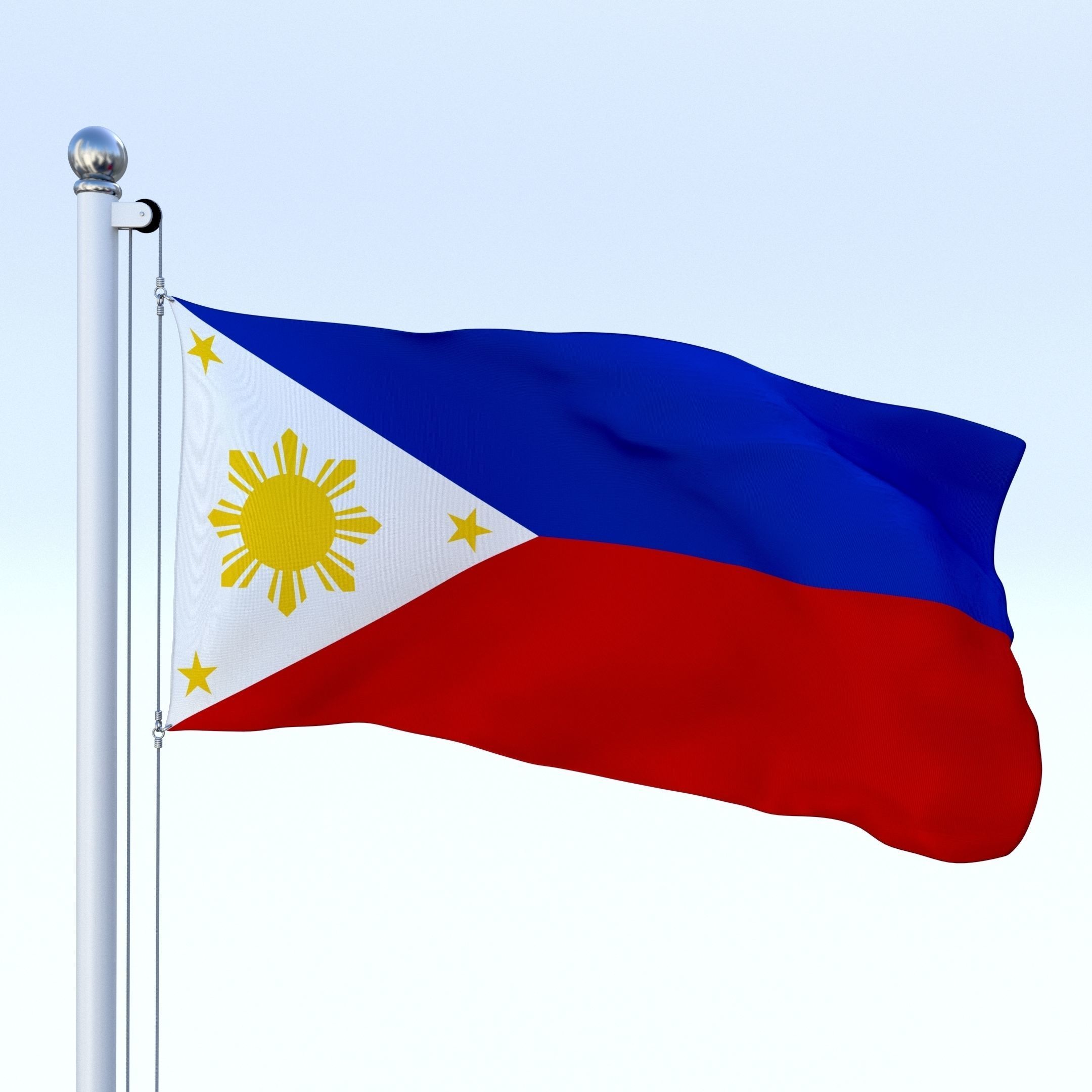 3D model Animated Philippines Flag VR / AR / low-poly animated | CGTrader