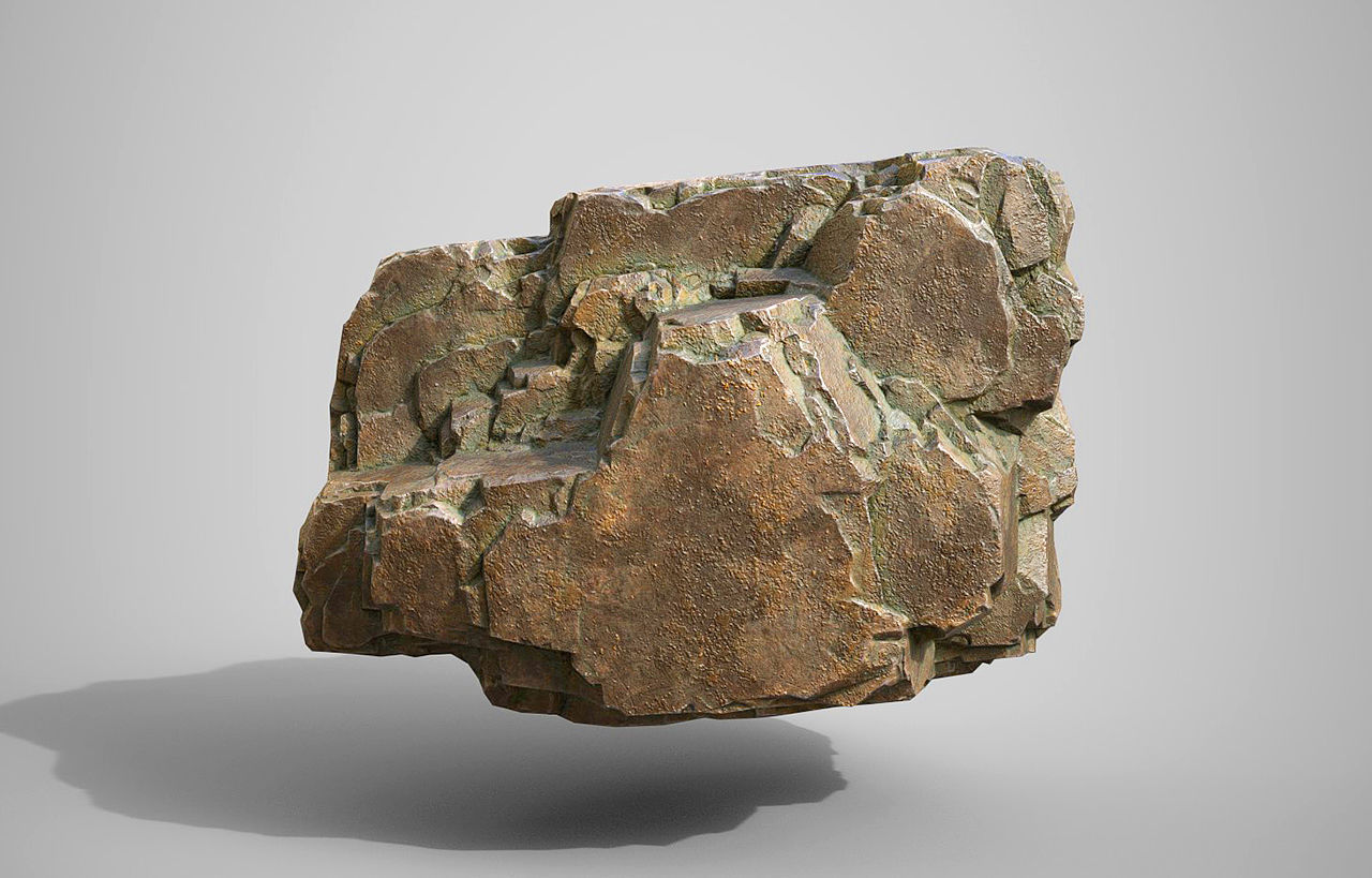 3D model Blocky cliff VR / AR / low-poly | CGTrader