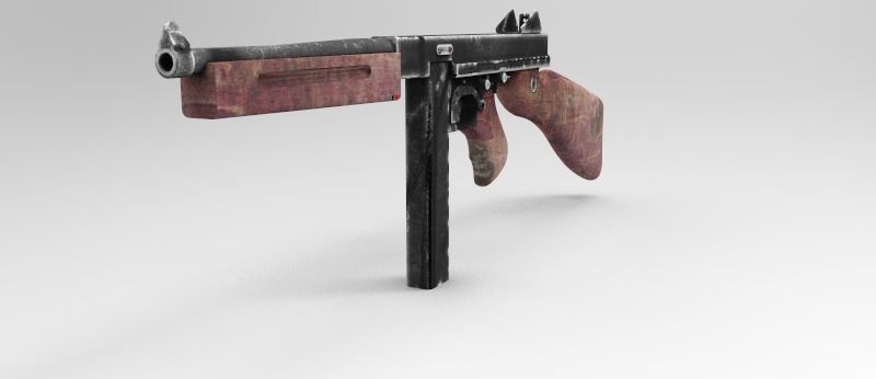 3D model M1A1 Thompson VR / AR / low-poly | CGTrader