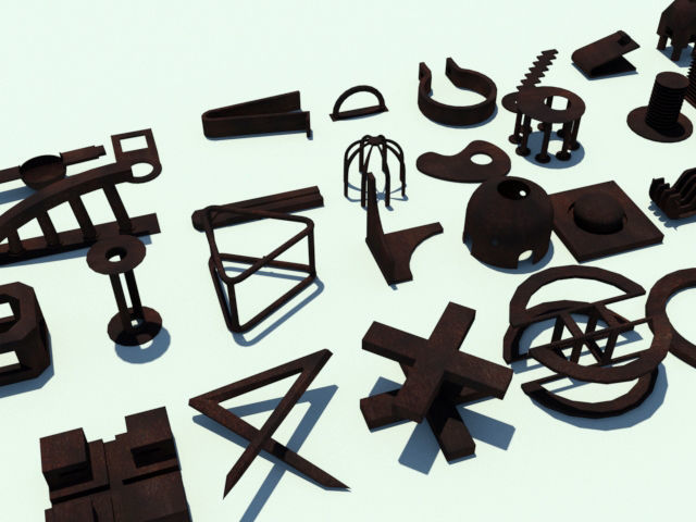 29 Metal Spare Parts 3D model | CGTrader