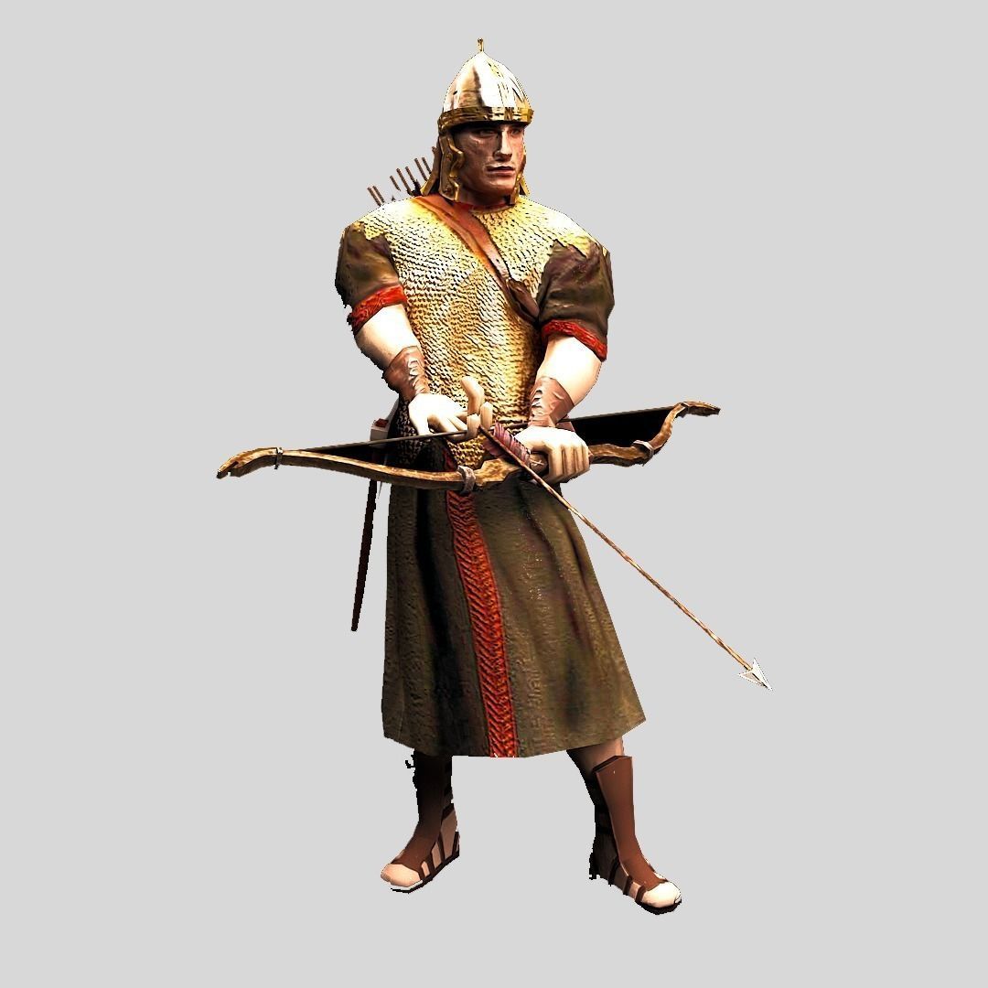 3D model Roman archer VR / AR / low-poly rigged animated | CGTrader